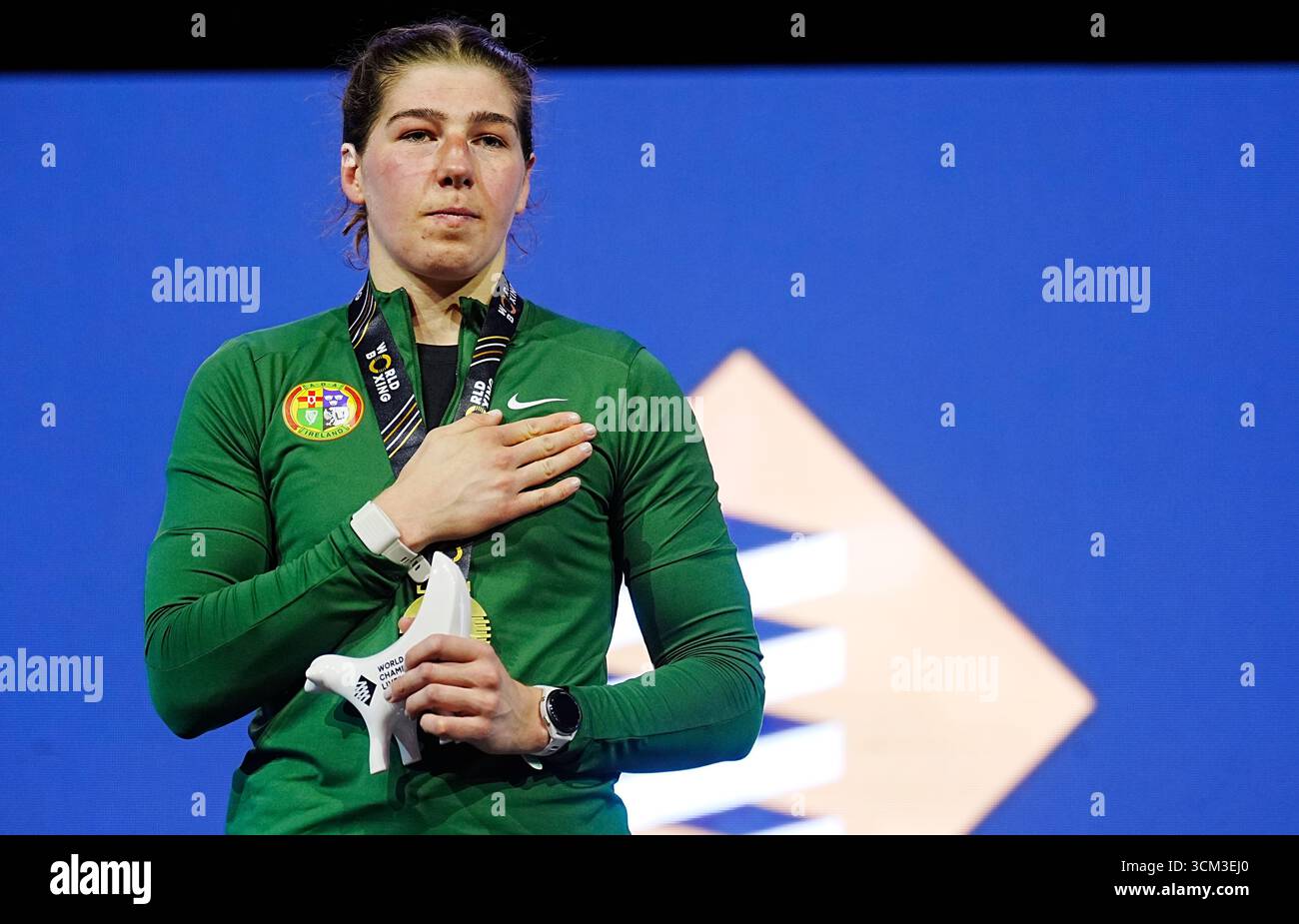 Women's 75Kg Medal ceremony Gold, Ireland's Aoife O'Rourke during day ...
