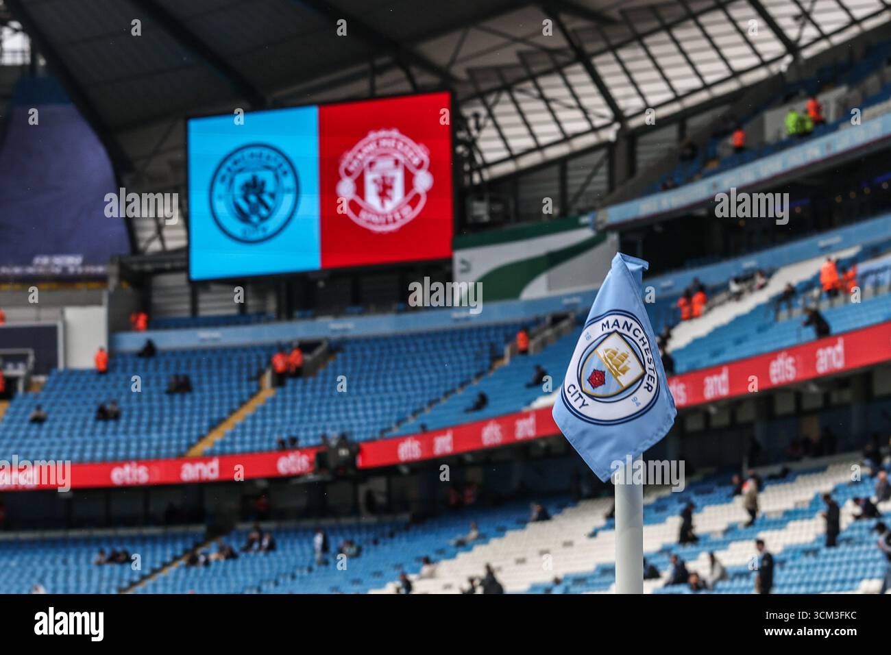 The Manchester City corner flag during the Premier League match ...