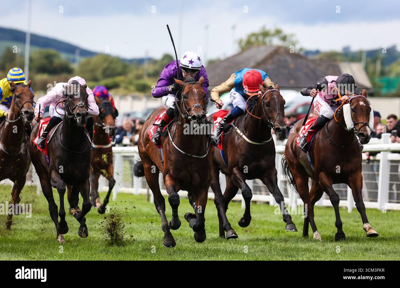 Arizona Blaze, ridden by David Egan, comes home to win the Bar One ...