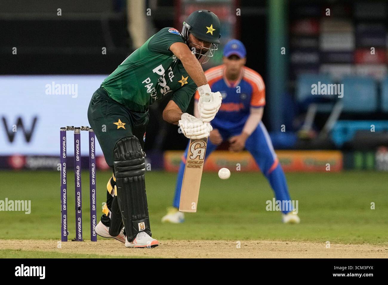 Pakistan's Fakhar Zaman bats during the Asia Cup cricket match between ...