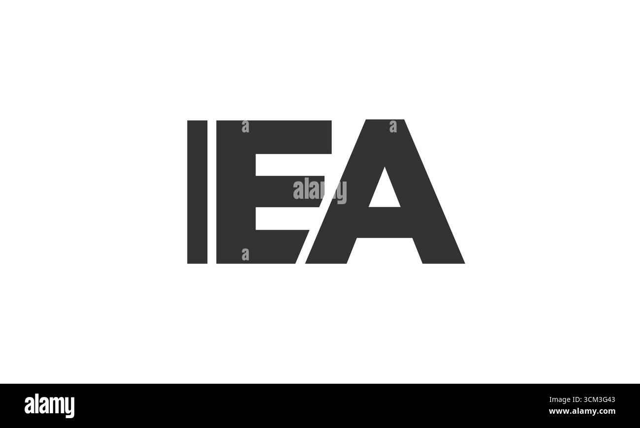 IEA logo design template with strong and modern bold text. Initial ...