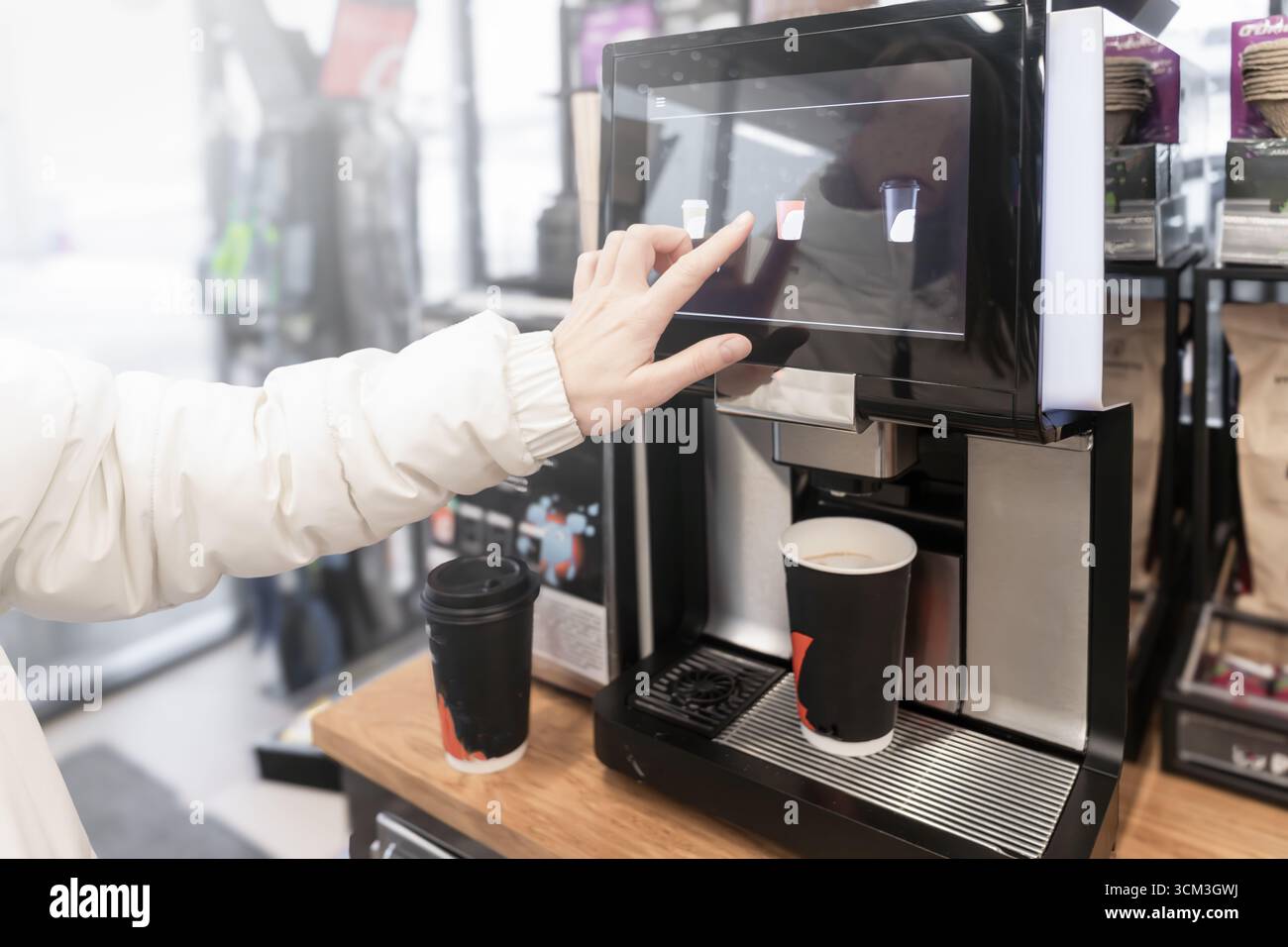 Coffee dispenser gas station hi-res stock photography and images - Alamy
