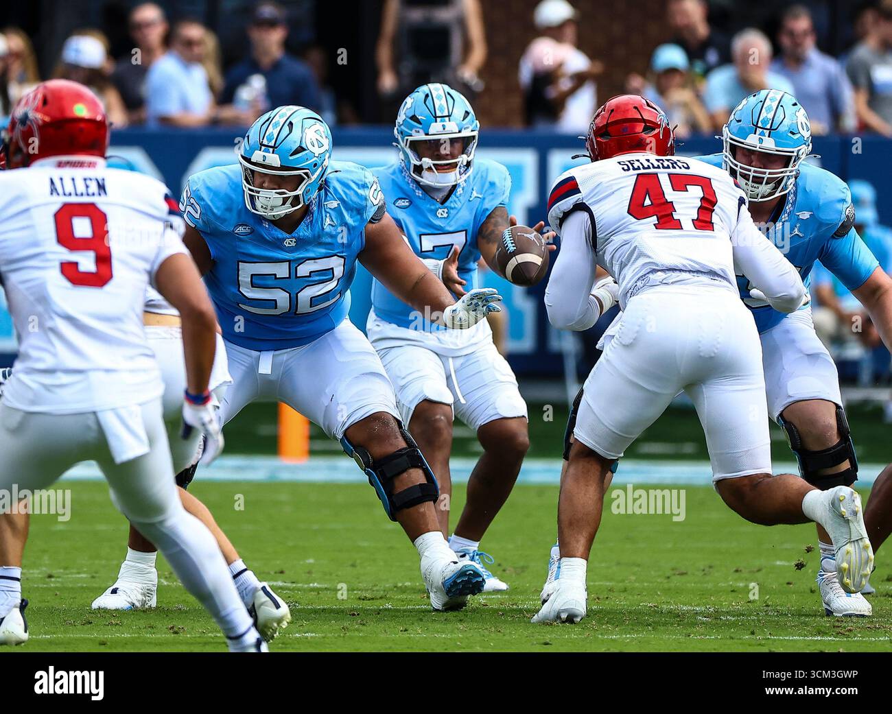 September 13, 2025: North Carolina quarterback Gio Lopez (7). NCAA ...