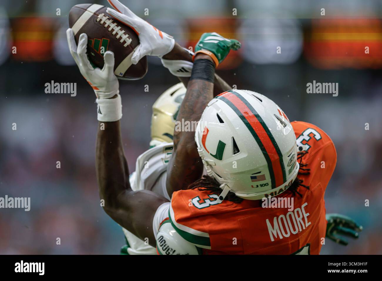September 13, 2025, Miami, Florida, USA: Miami Hurricanes wide receiver ...