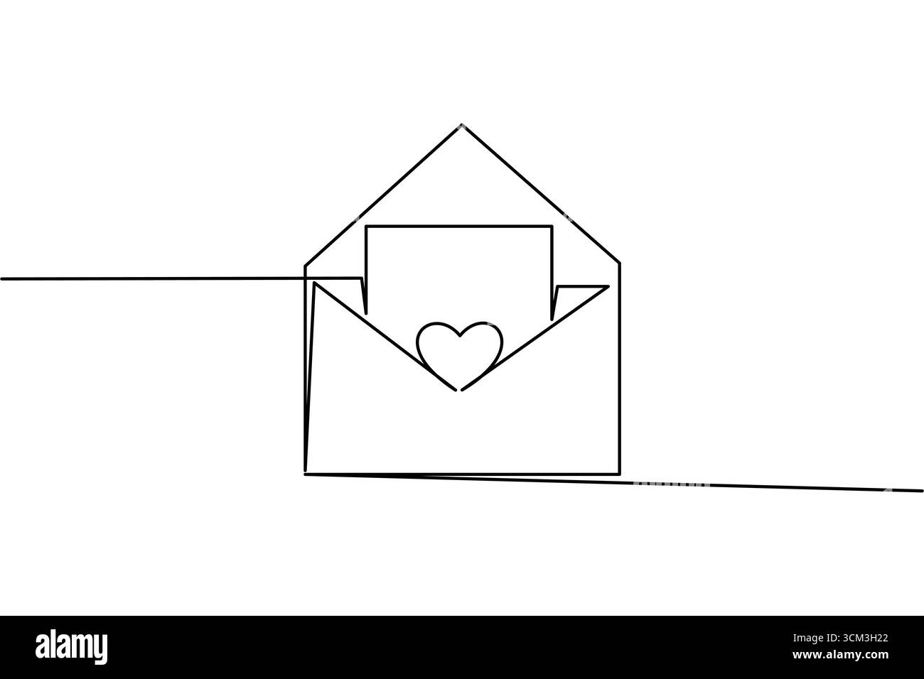 One line drawing open Stock Vector Images - Alamy