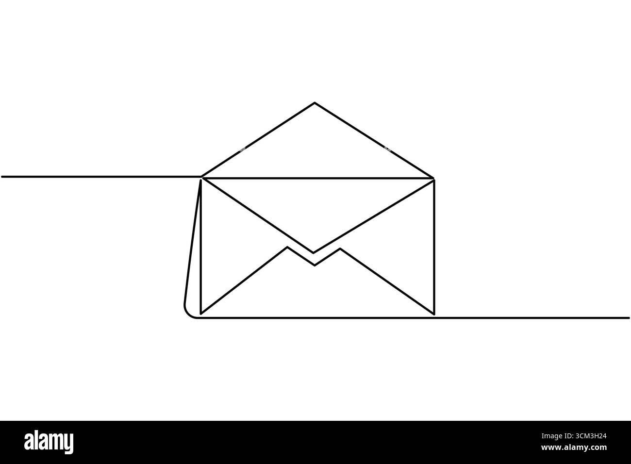 One continuous line stationery Black and White Stock Photos & Images ...