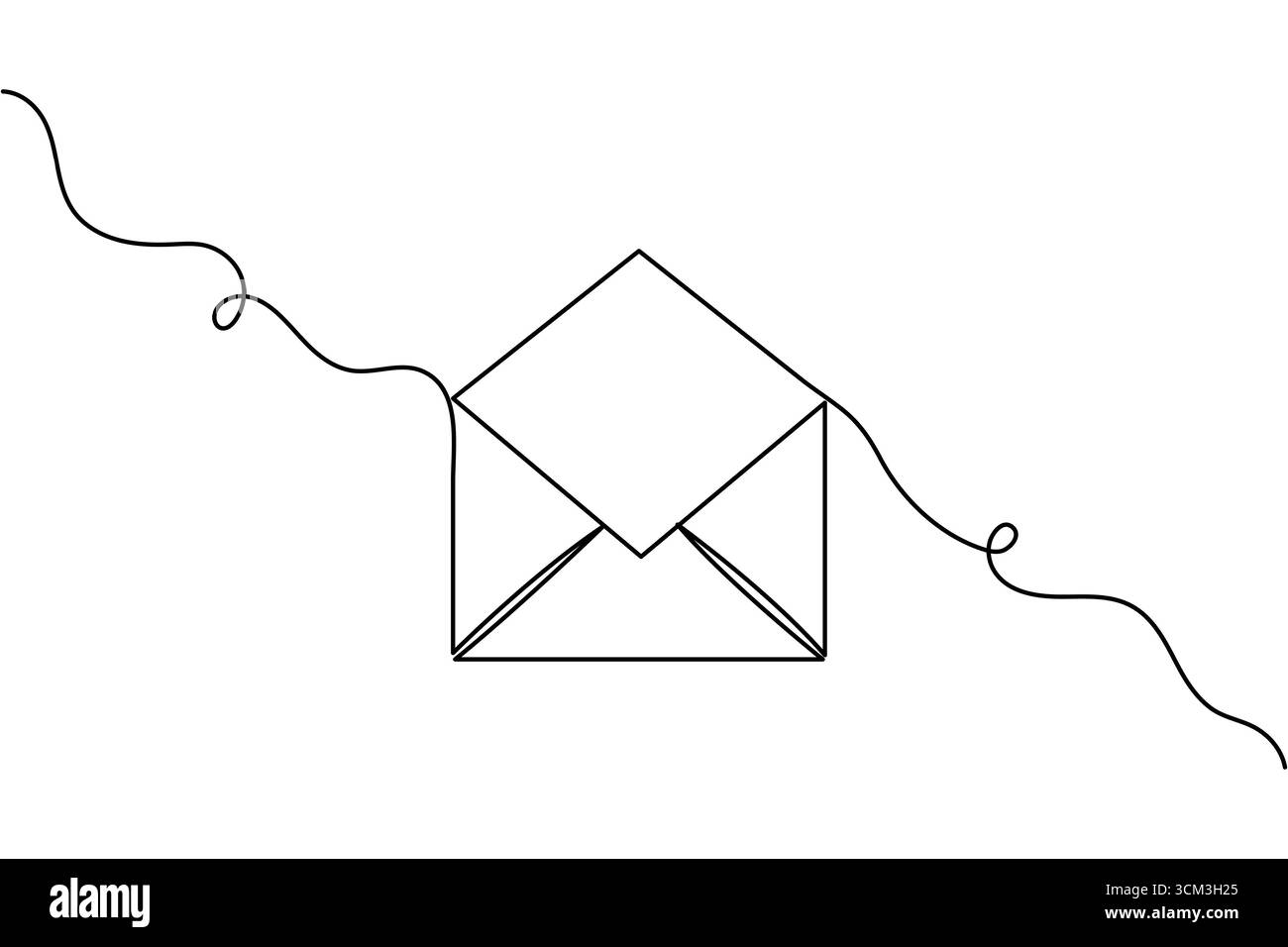 Simple line drawing email icon Cut Out Stock Images & Pictures - Alamy