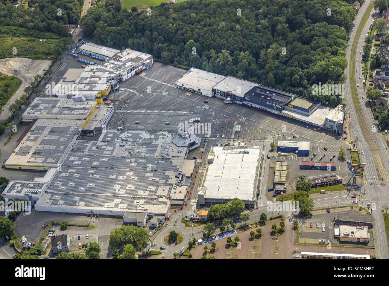 Aerial view, Hannibal Center and car park new building, Hofstede ...