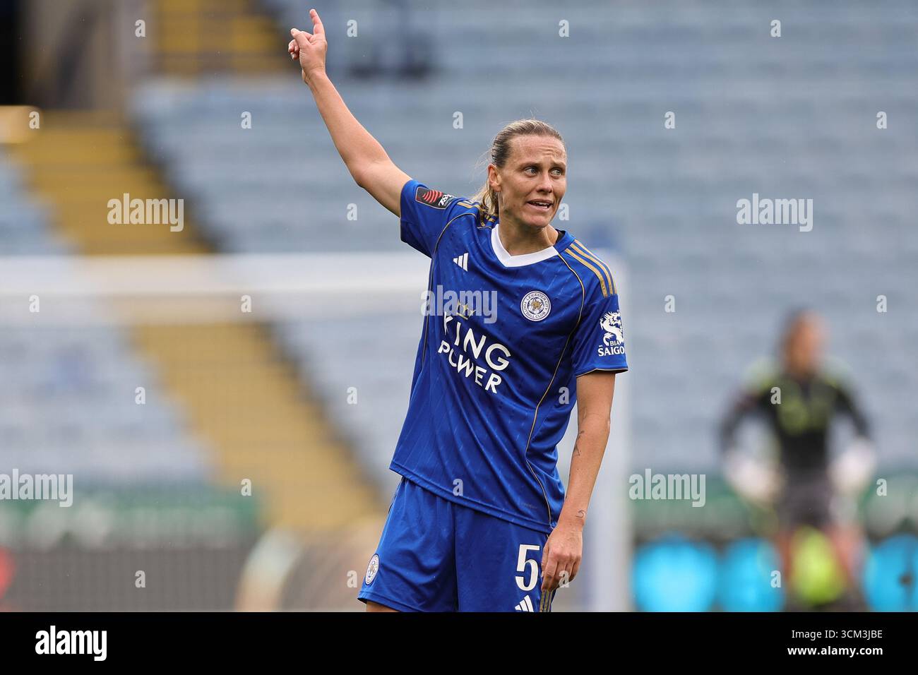 LEICESTER, UK. 14TH SEPTEMBER 2025. Emily Van Egmond of Leicester City ...