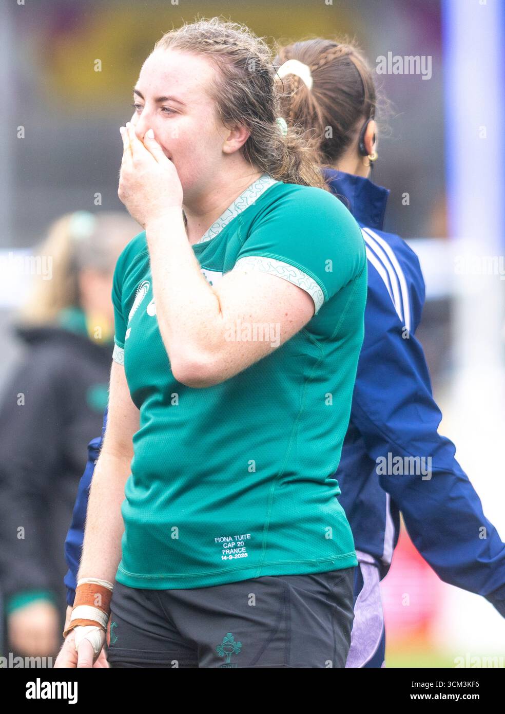 Ireland's Fiona Tuite in tears France Women v Ireland Women Womens ...