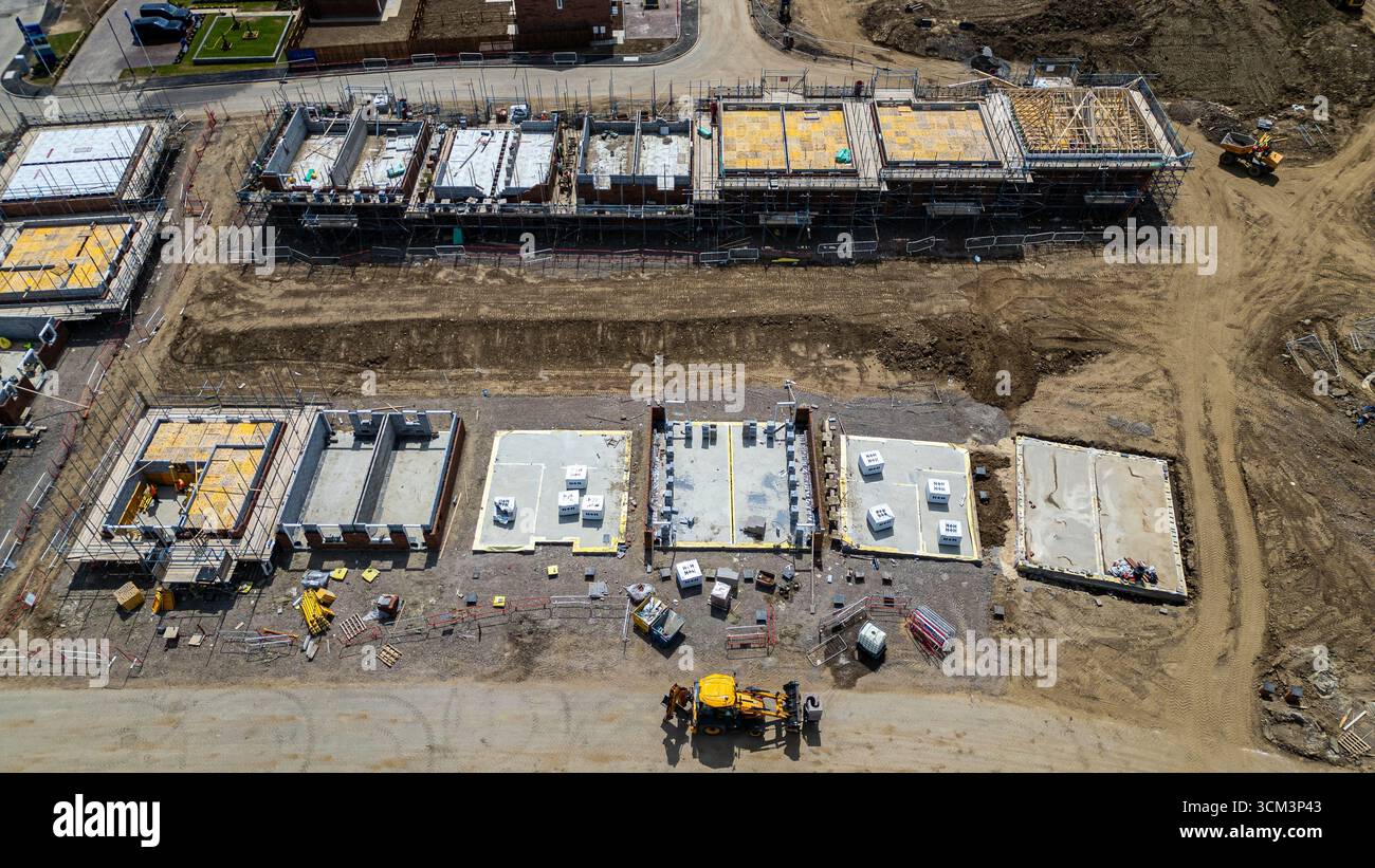 Construction site showing foundations hi-res stock photography and ...