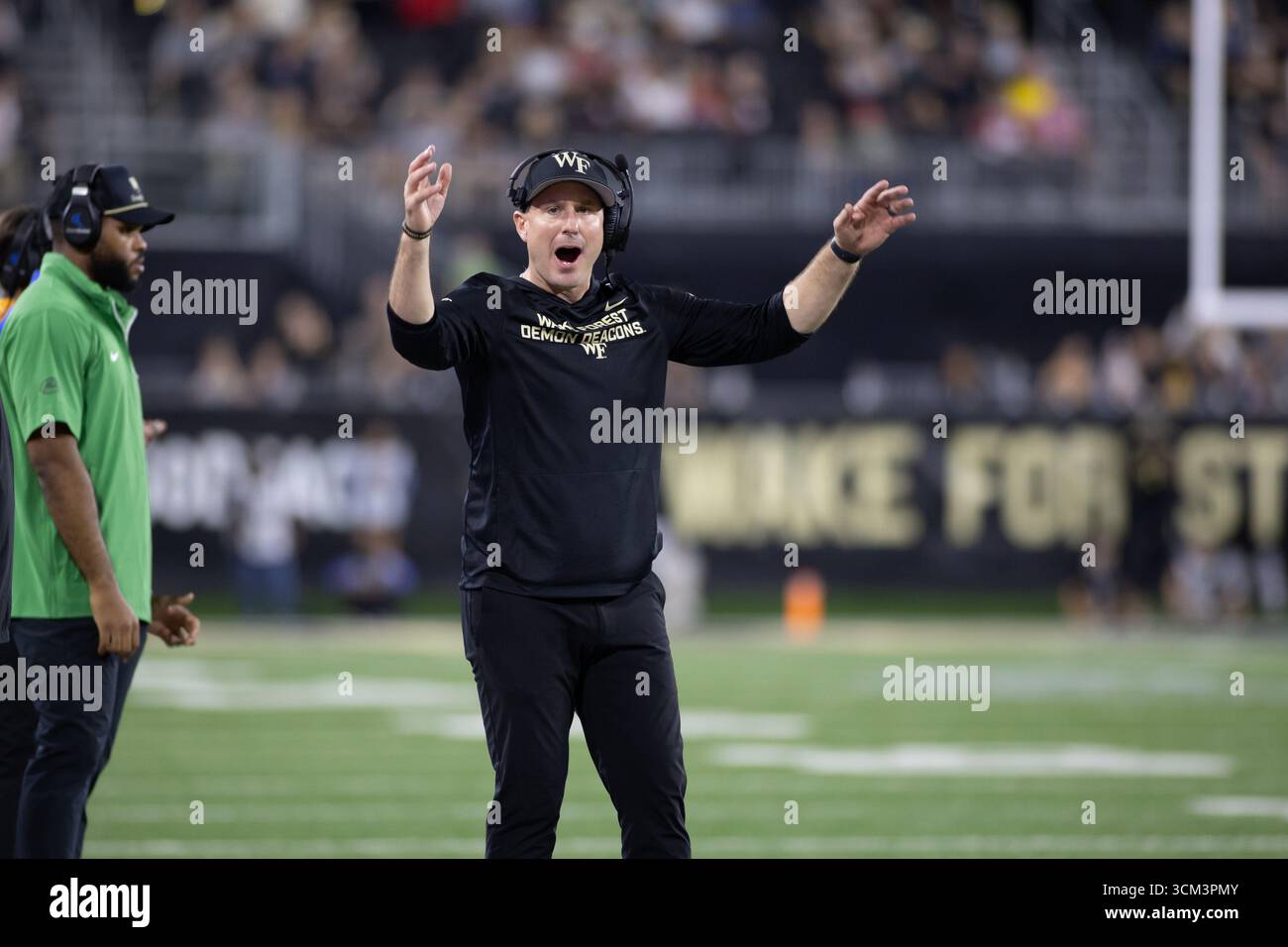 September 11, 2025: Wake Forest Demon Deacons head coach Jake Dickert ...
