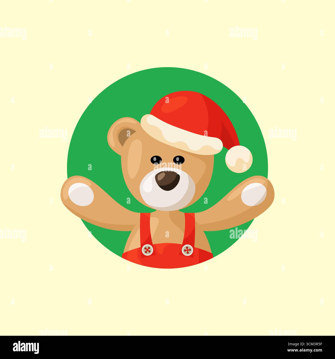 Santa teddy bear in Stock Vector Images - Alamy