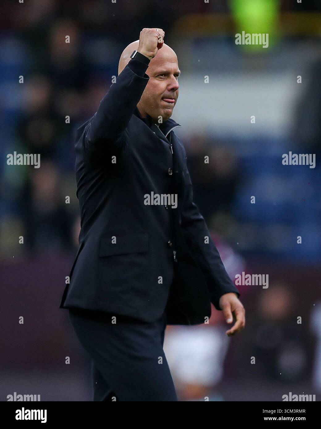 Arne Slot manager of Liverpool celebrates 1-0 win after the Premier ...