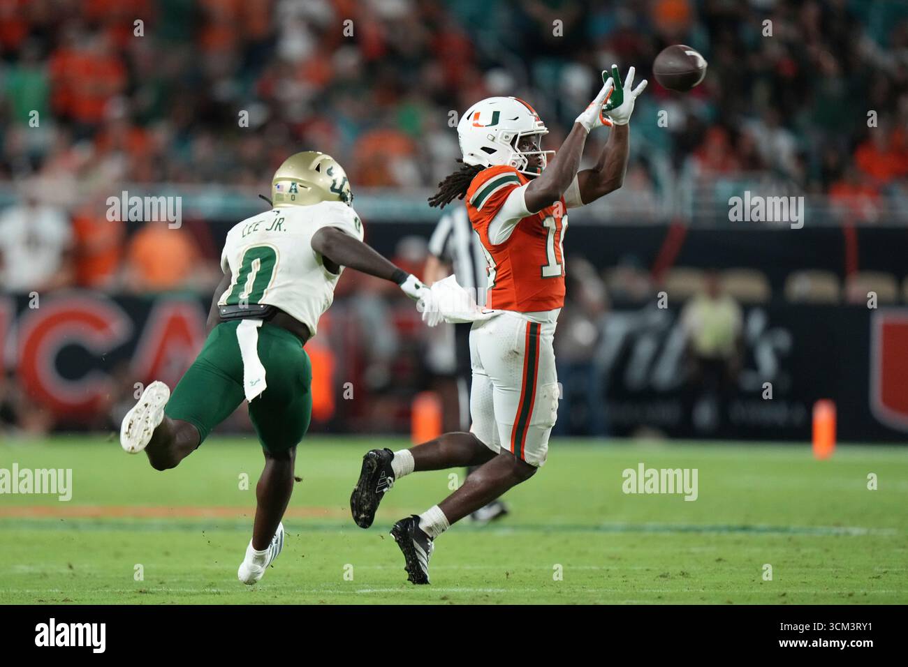 MIAMI GARDENS, FL - SEPTEMBER 13: Miami Hurricanes wide receiver ...
