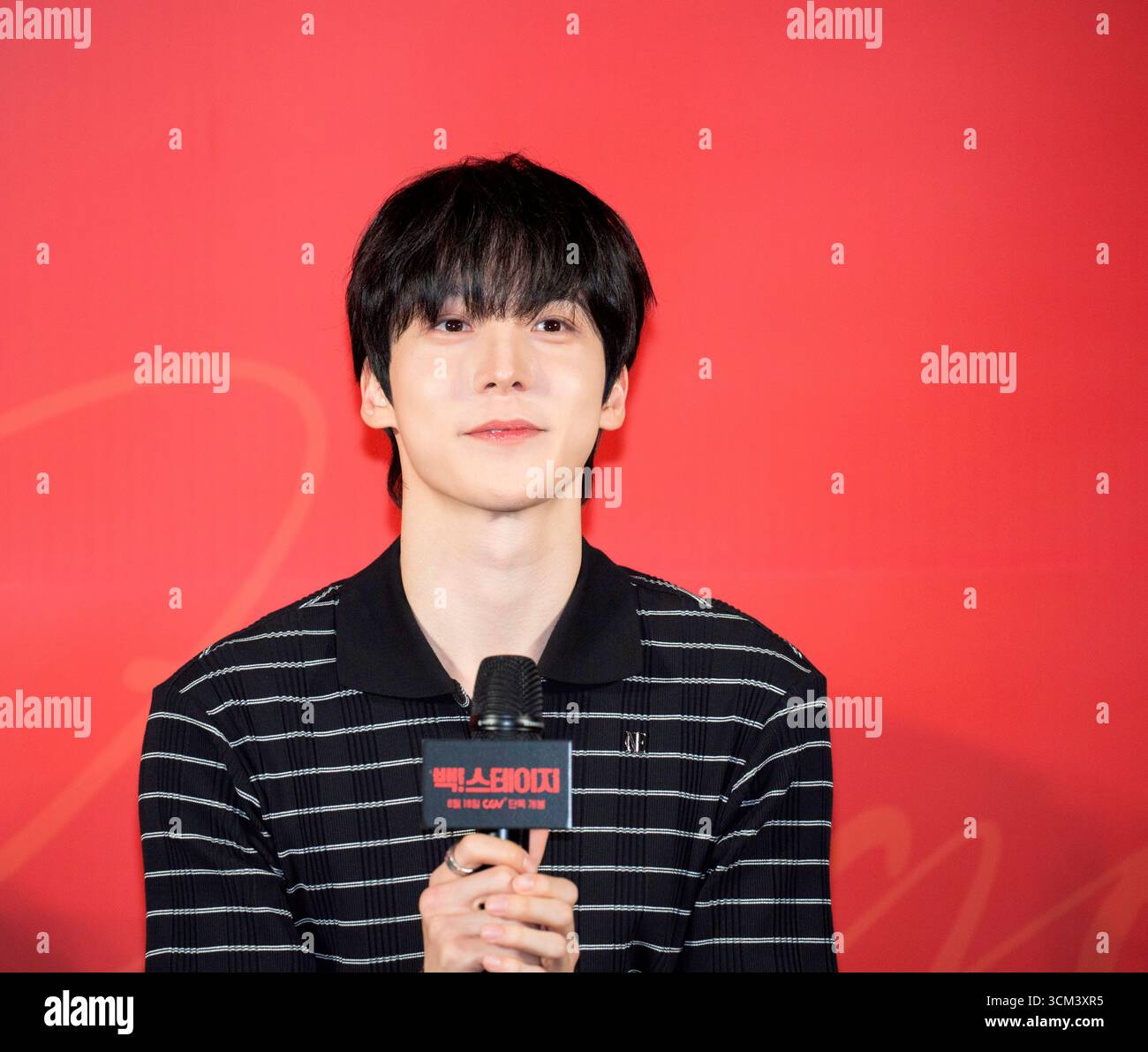 Yunho (Ateez), Aug 19, 2025 : Cast member Yunho at a press conference ...