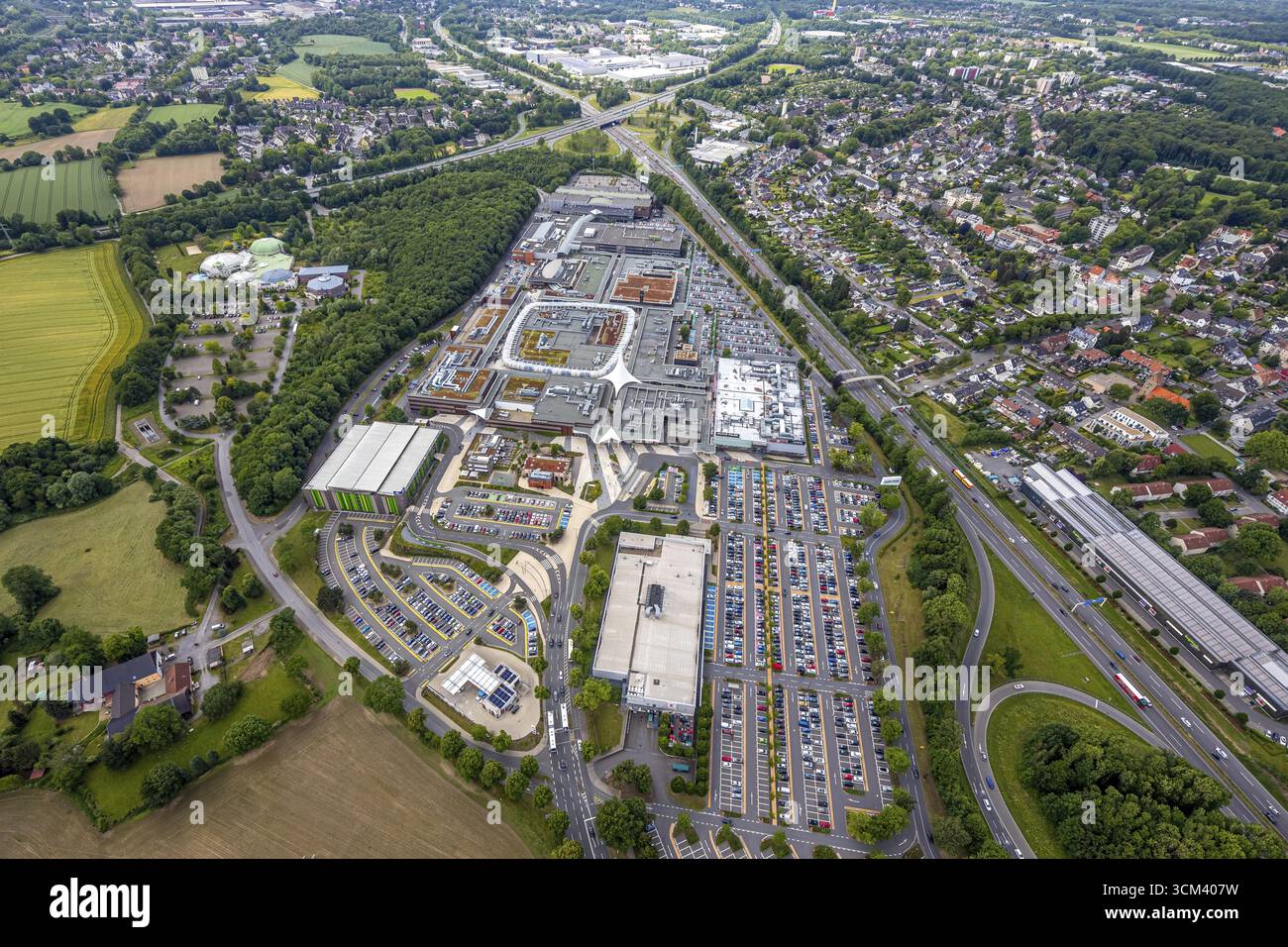 Aerial view, Ruhr Park shopping centre, Harpen, Bochum, Ruhr area ...