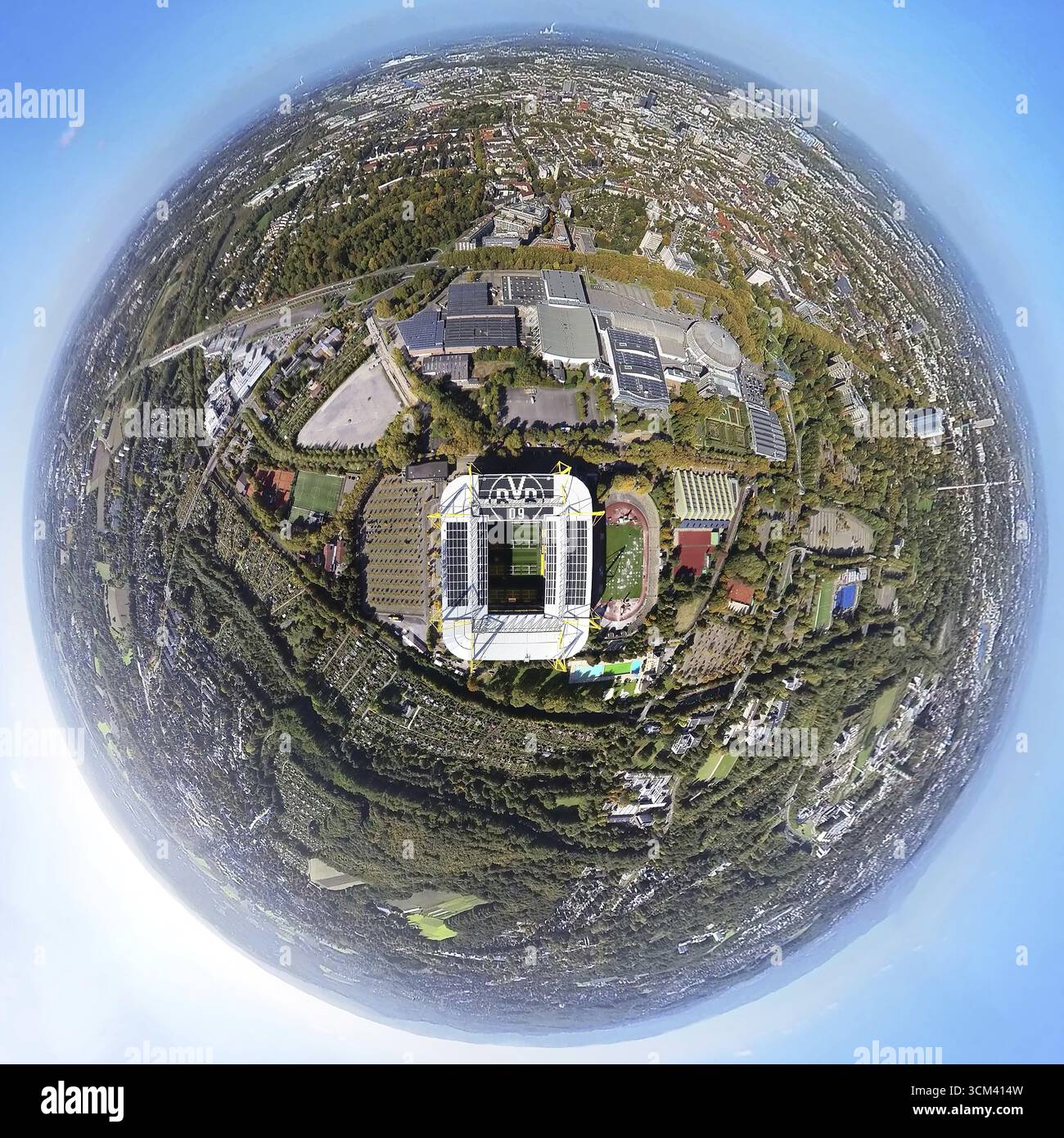 Aerial photo, Bundesliga stadium Signal Iduna Park of BVB 09 Dortmund ...