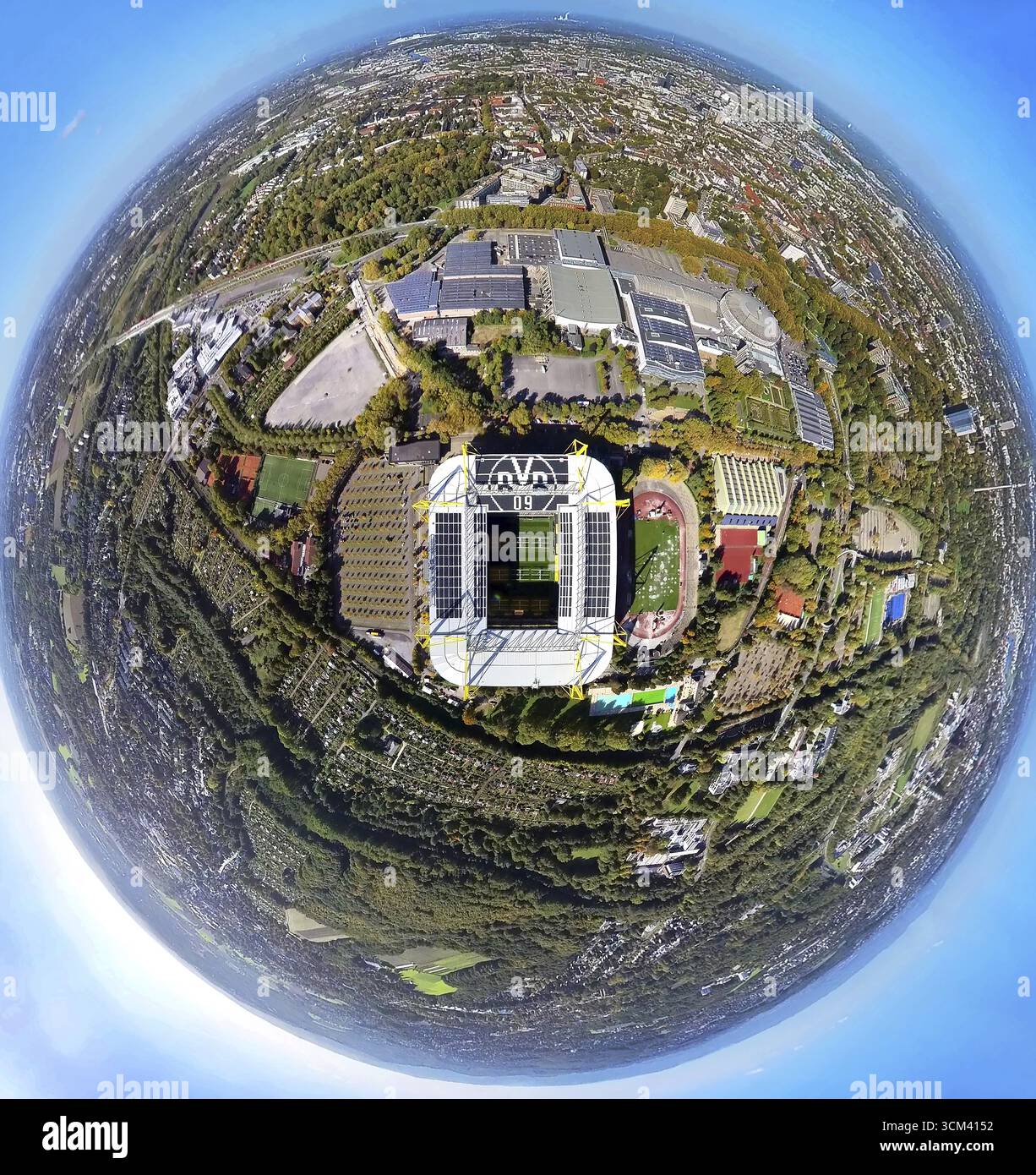 Aerial photo, Bundesliga stadium Signal Iduna Park of BVB 09 Dortmund ...