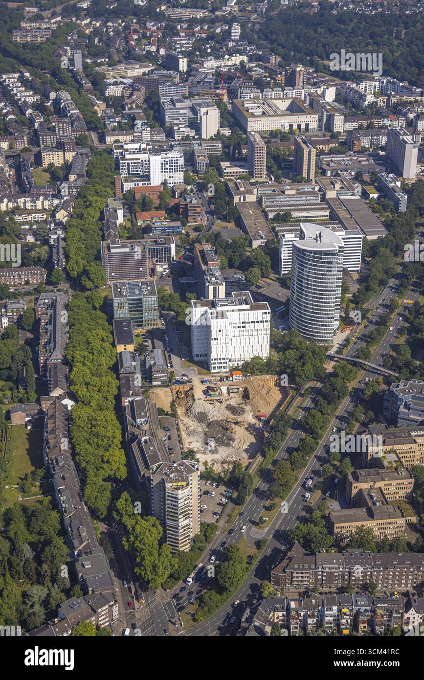 Aerial view, construction site demolition and new construction at the ...