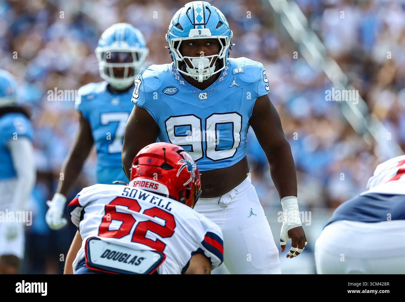 September 13, 2025: North Carolina defensive lineman Xavier Lewis (90 ...