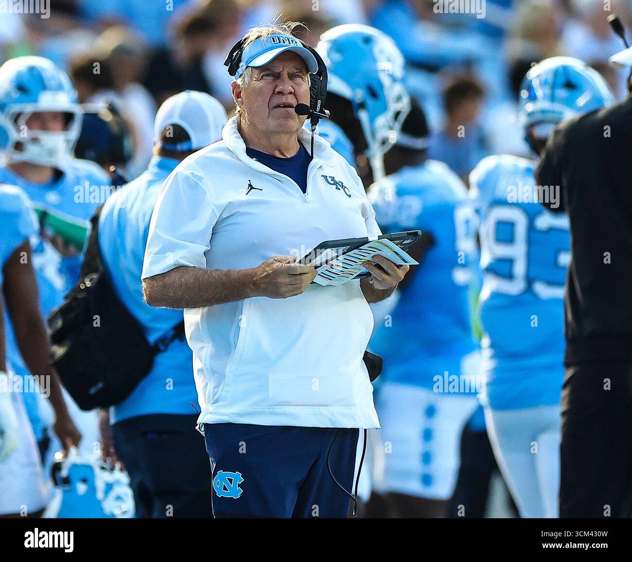 September 13, 2025: Bill Belichick is the head football coach of North ...
