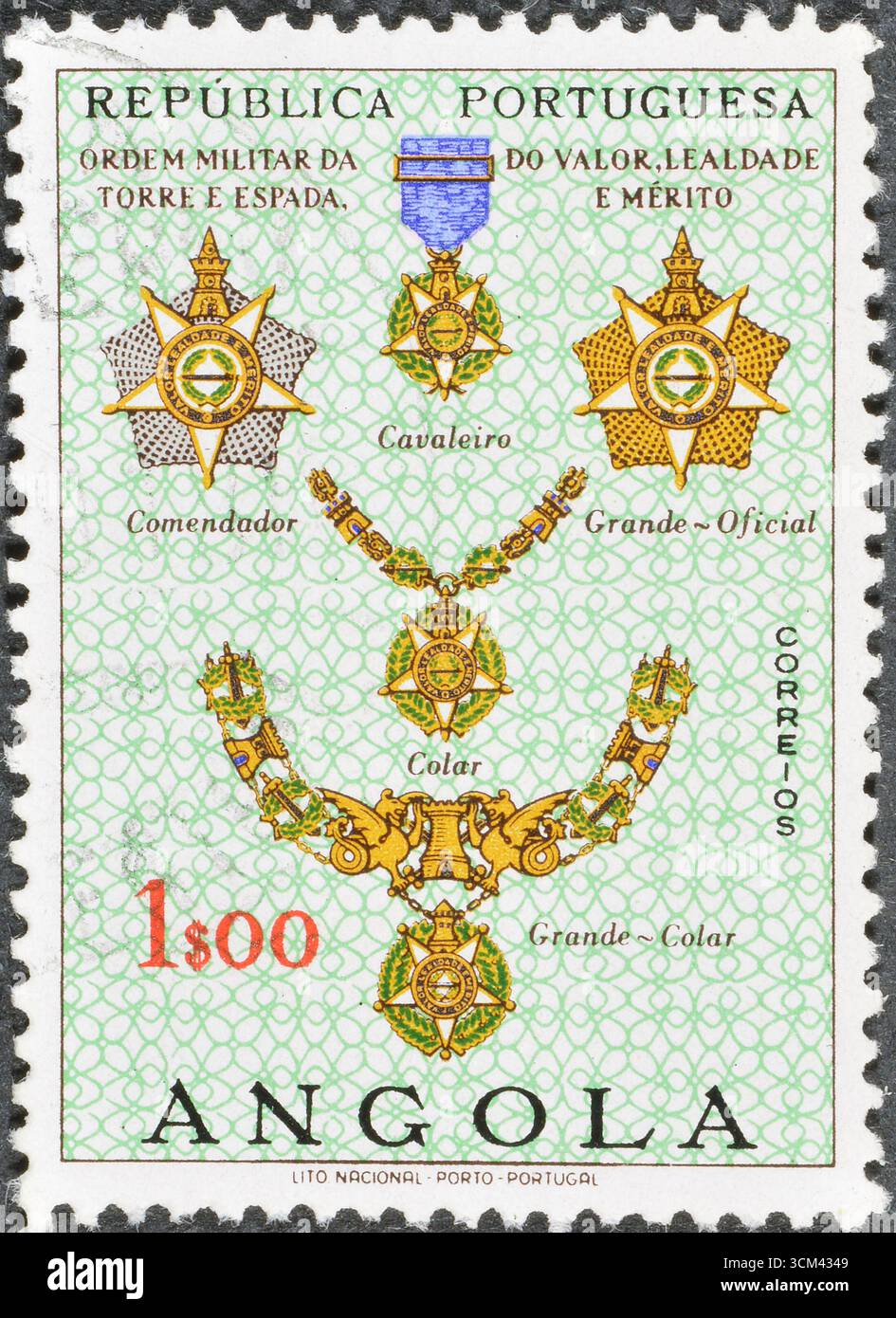 Angola - circa 1967 : Cancelled postage stamp printed by Angola, that ...