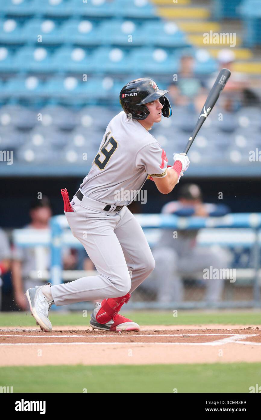 Rome Emperors Alex Lodise (19) at bat during a game against the ...