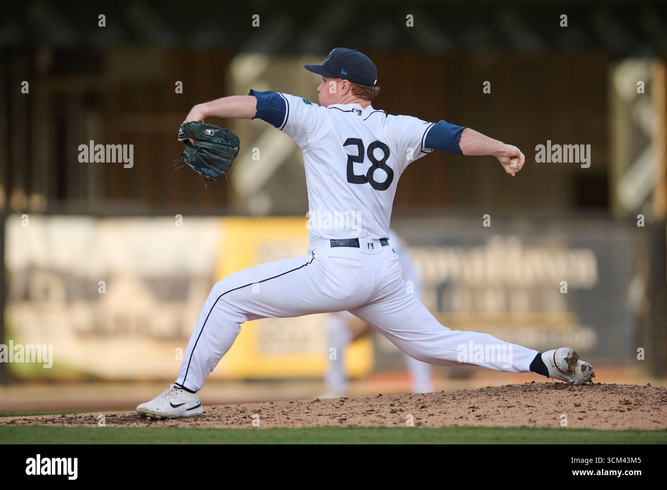 Asheville Tourists starting pitcher Nolan DeVos (28) delivers a pitch ...