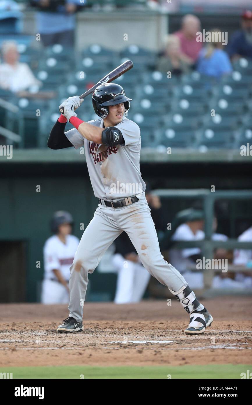 Dylan Grego (5) of the Lake Elsinore Storm bats against the Inland ...