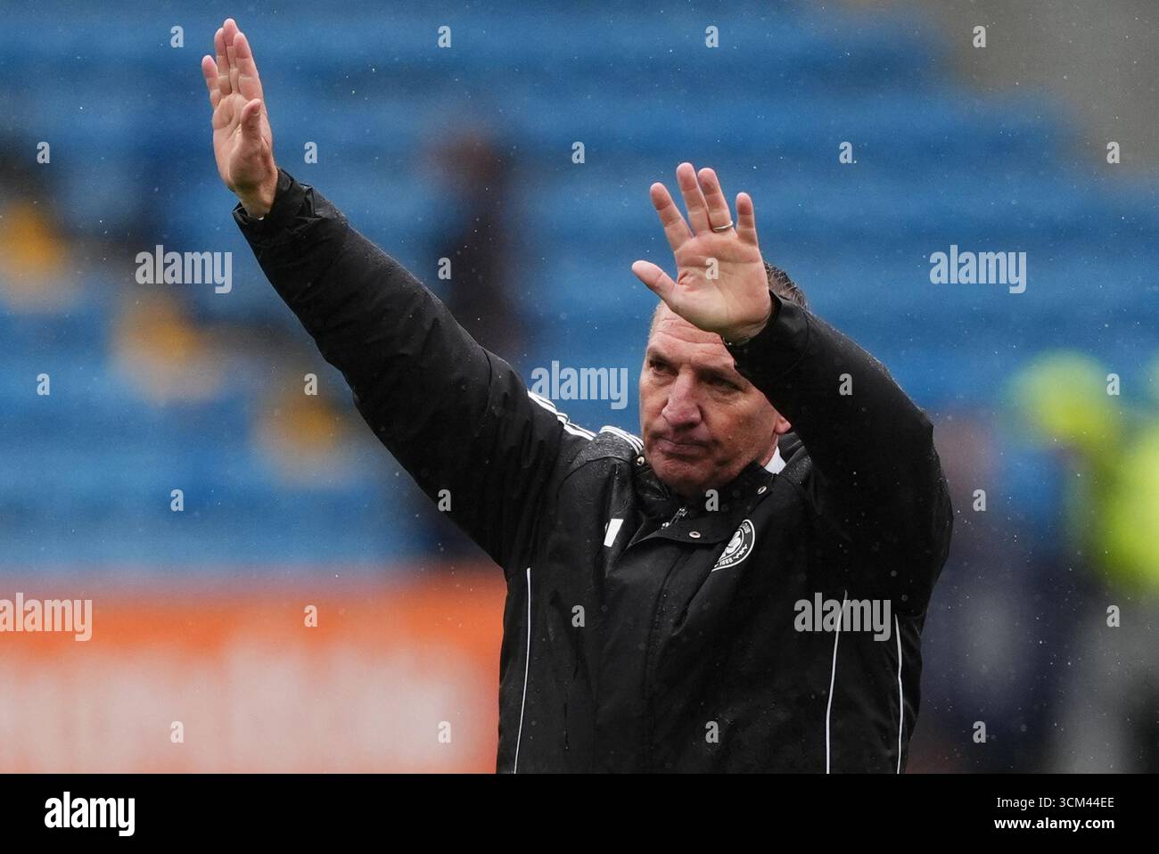 Celtic manager Brendan Rodgers celebrates after the William Hill ...
