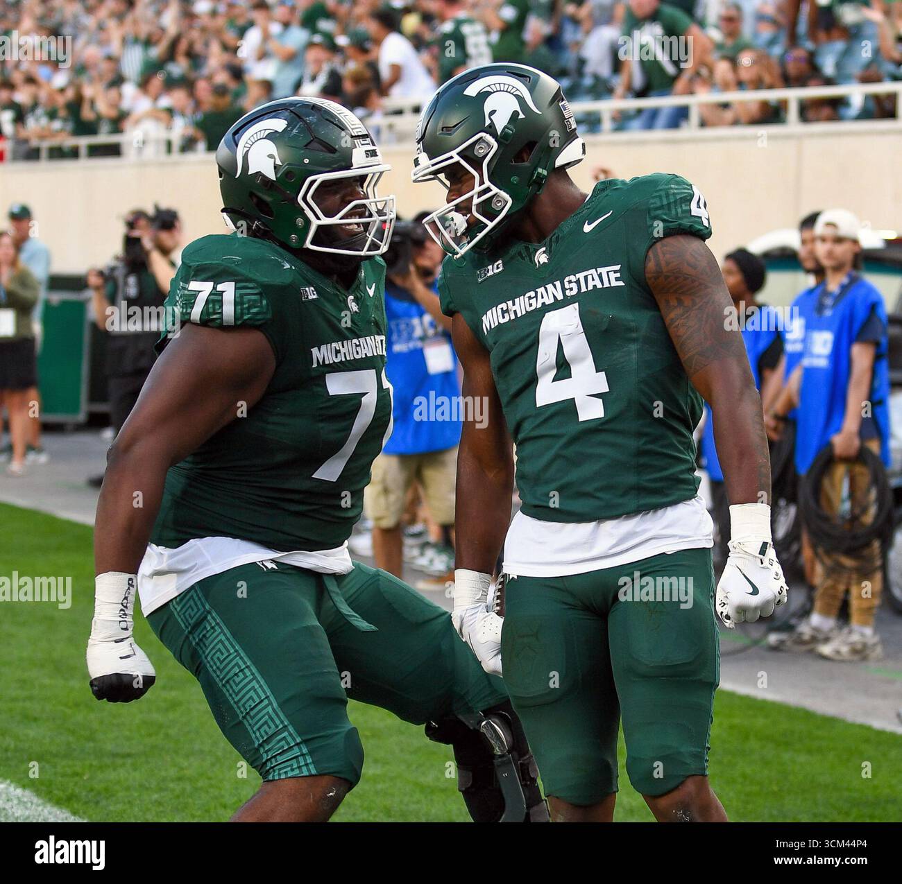 September 13, 2025: Michigan State running back Elijah Tau-Tolliver (4 ...