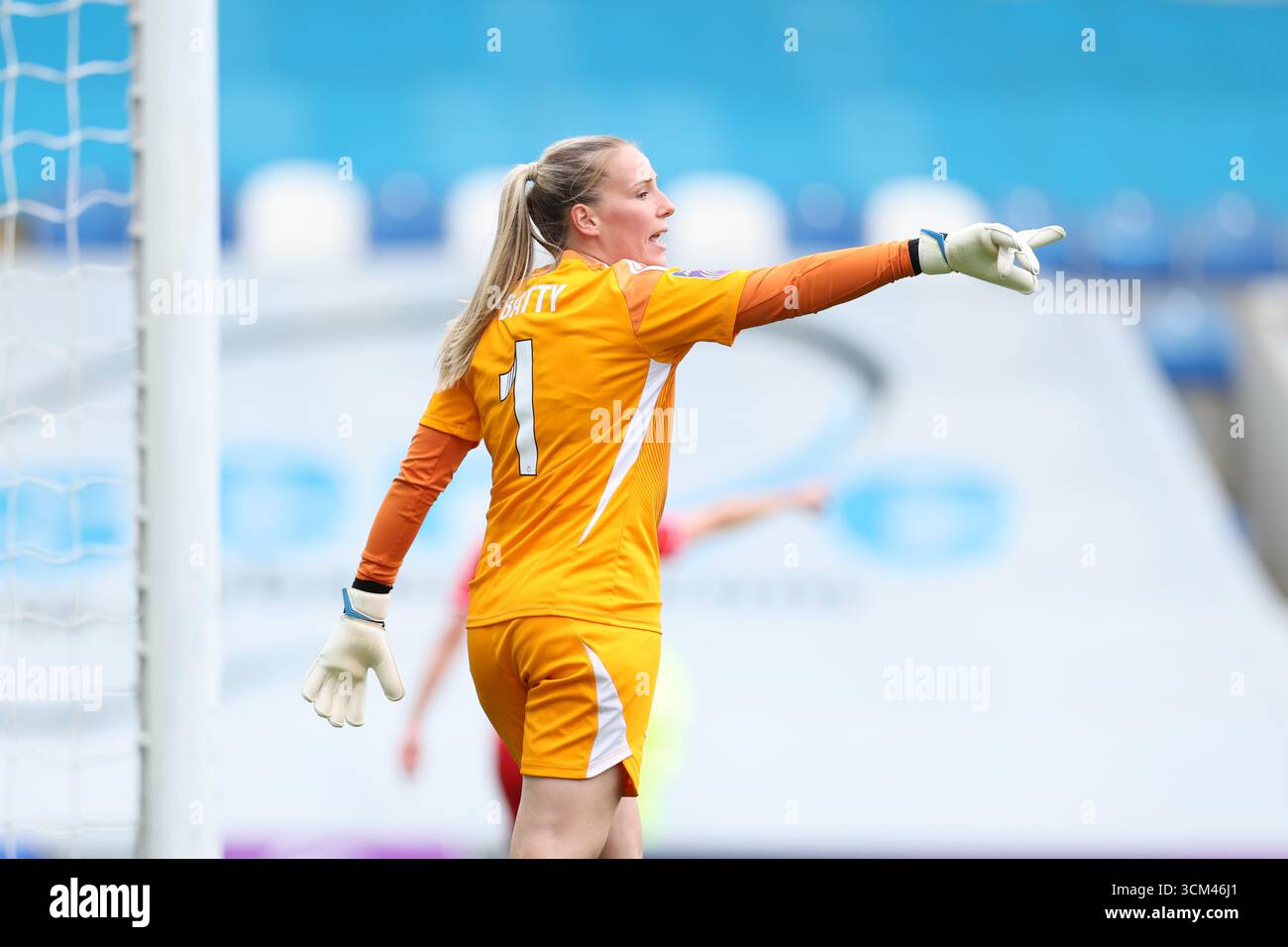 Emily Batty, of Nottingham Forest Women, giving instructions during the ...