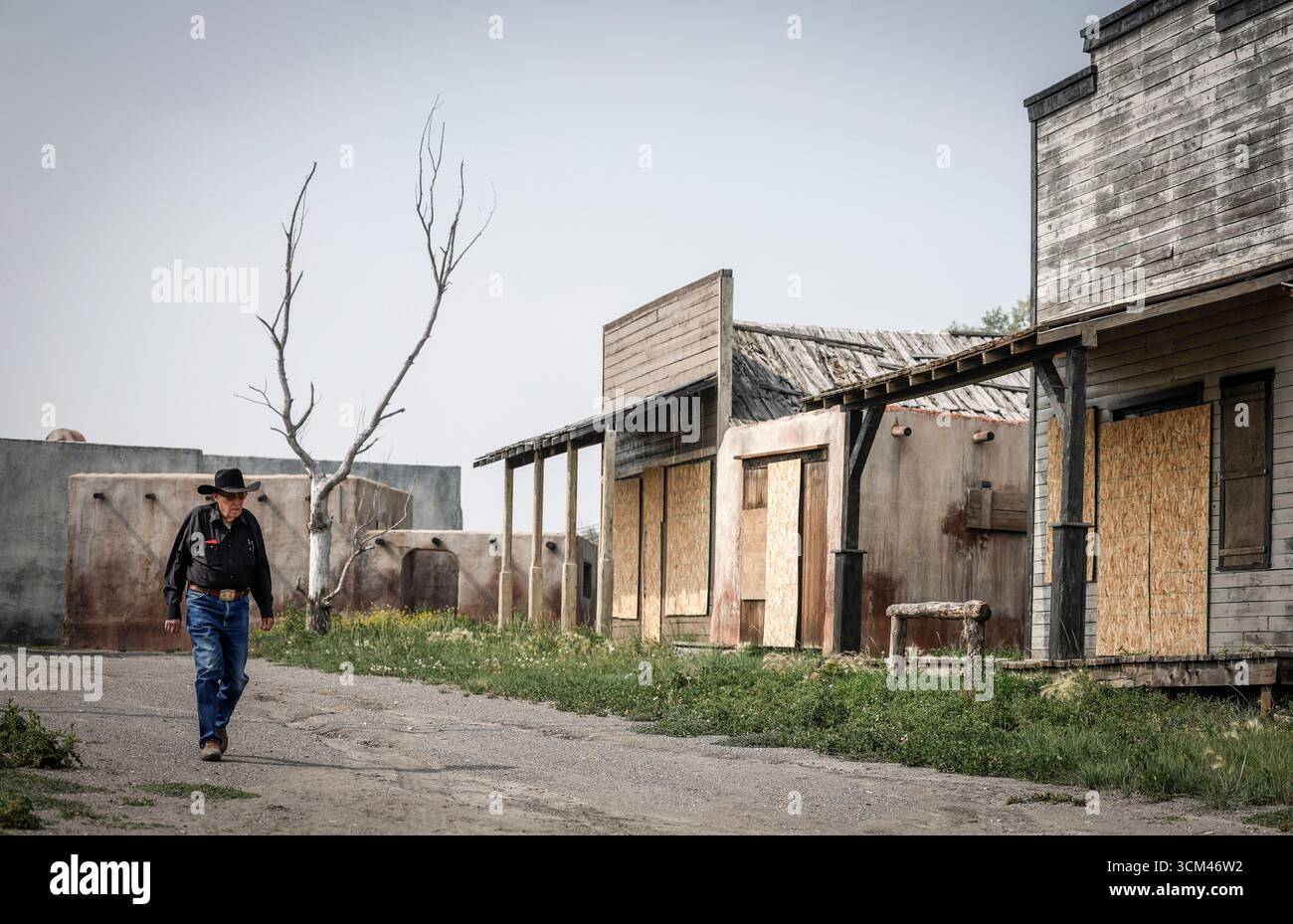 Alberta film producer and stuntman John Scott walks through a Western ...