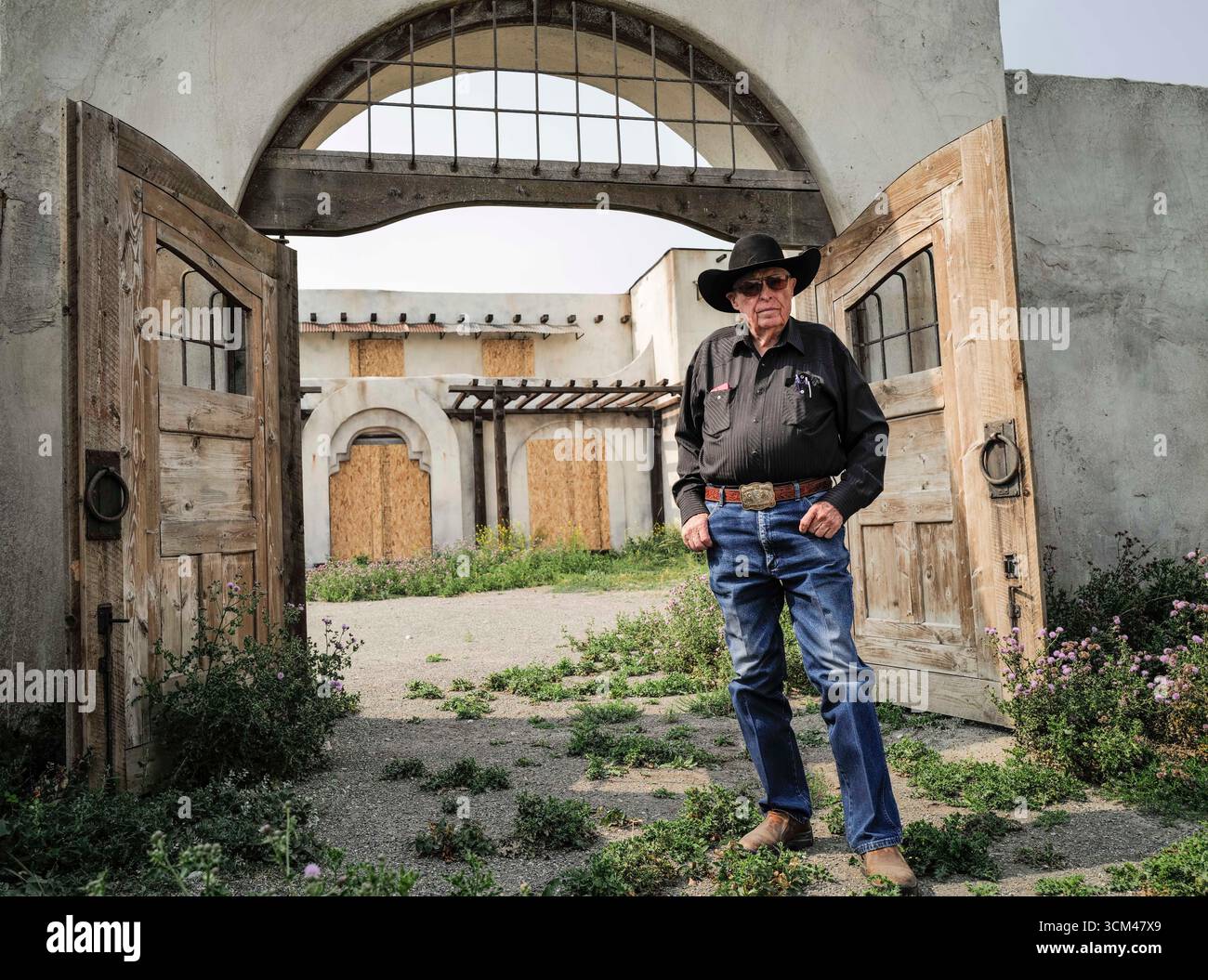 Alberta film producer and stuntman John Scott pauses on a Western movie ...