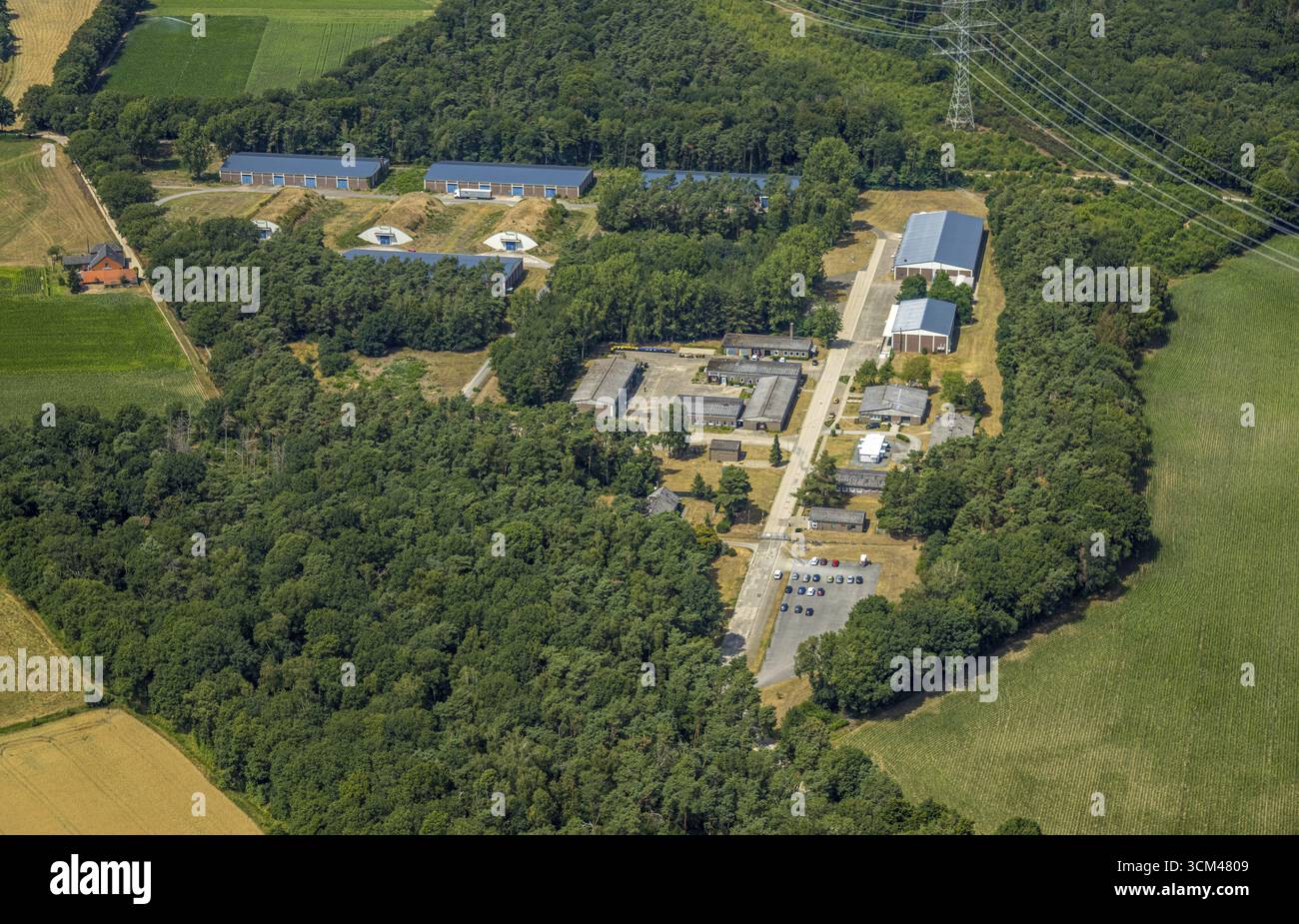 Aerial photograph, former German Armed Forces Depot Toeven ...