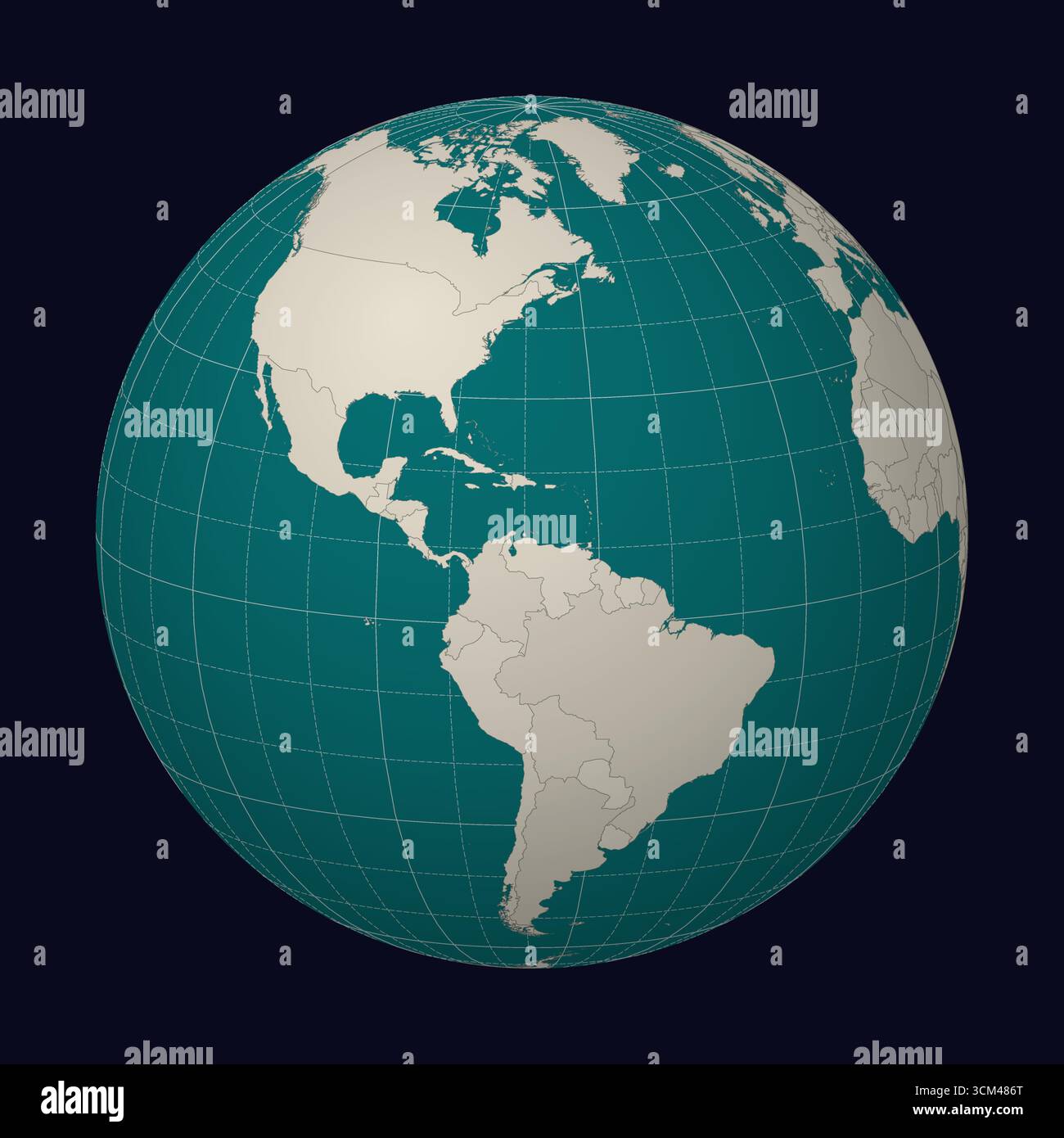 Curacao on the map. Globe centered to Curacao. Country location on the ...