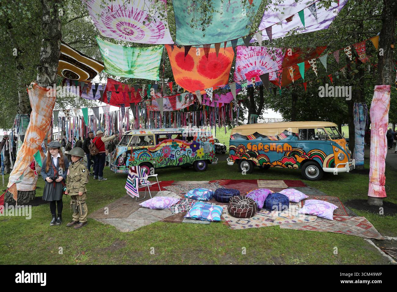 Goodwood, West Sussex, UK. 14th September 2025. Hippy style VW Type 2's ...