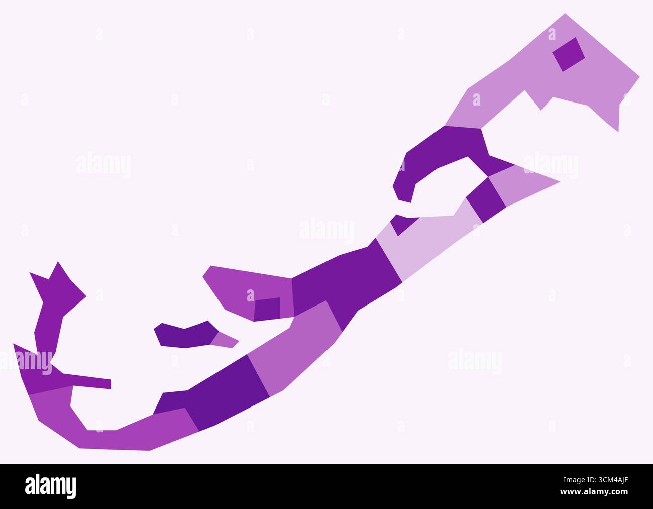 Map of Bermuda with regions. Just a simple country border map with ...