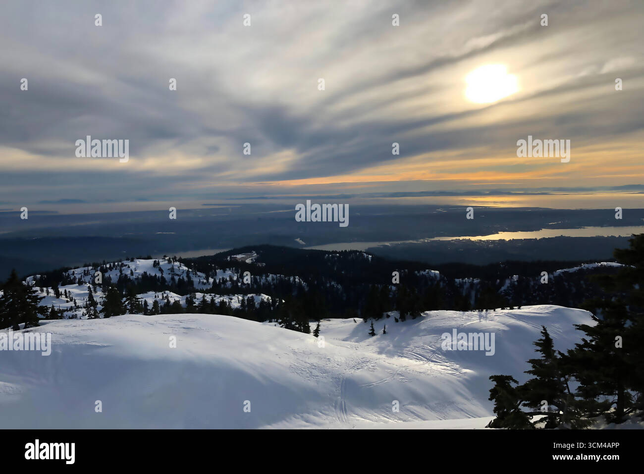 Snow covered mountains frozen Stock Vector Images - Alamy