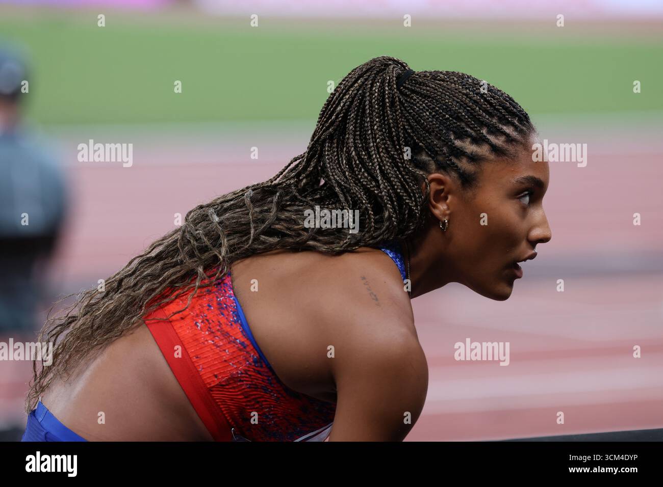 Tara DAVIS-WOODHALL of United States in the Women's Long Jump final at ...