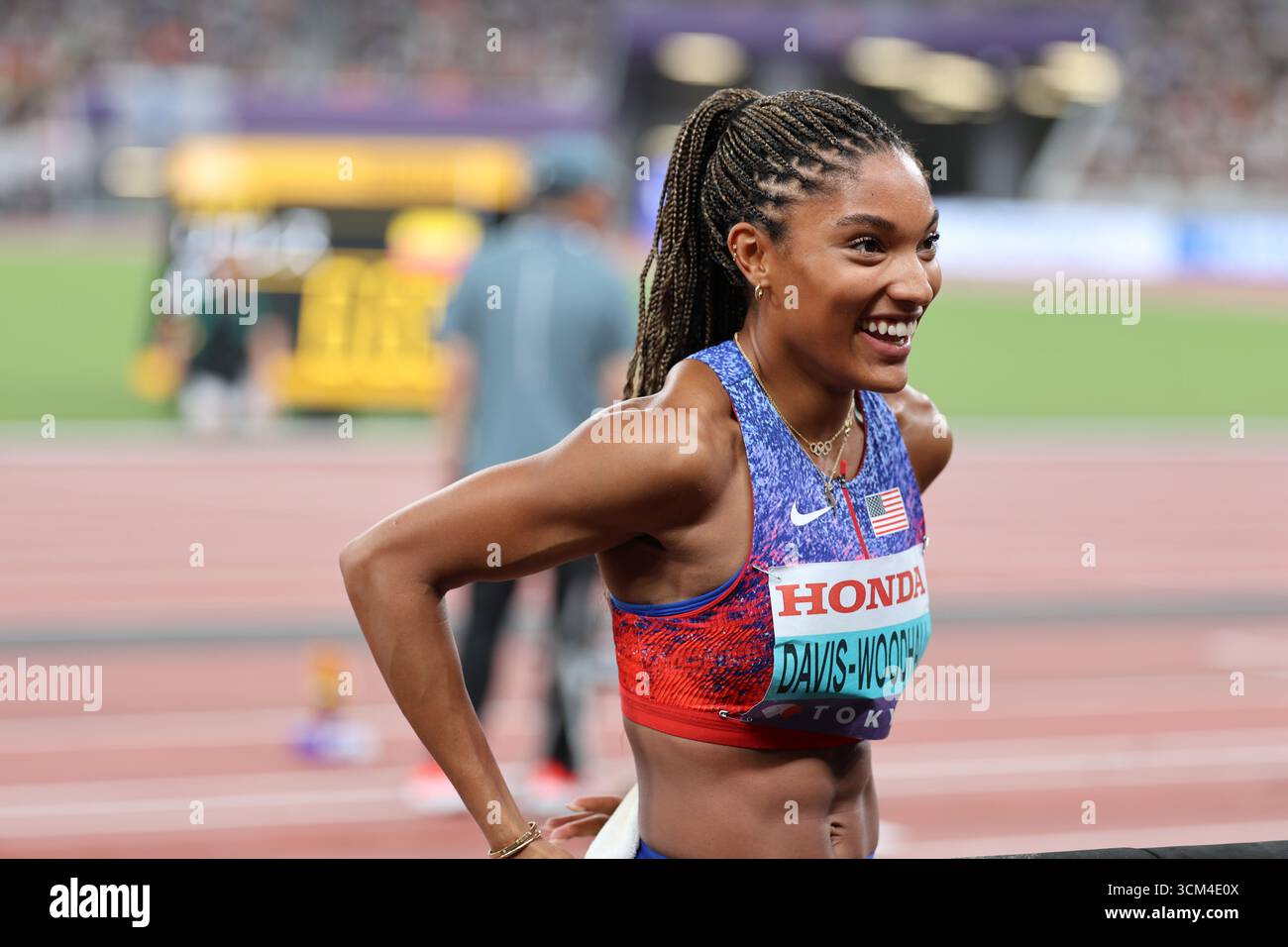 Tara DAVIS-WOODHALL of United States in the Women's Long Jump final at ...