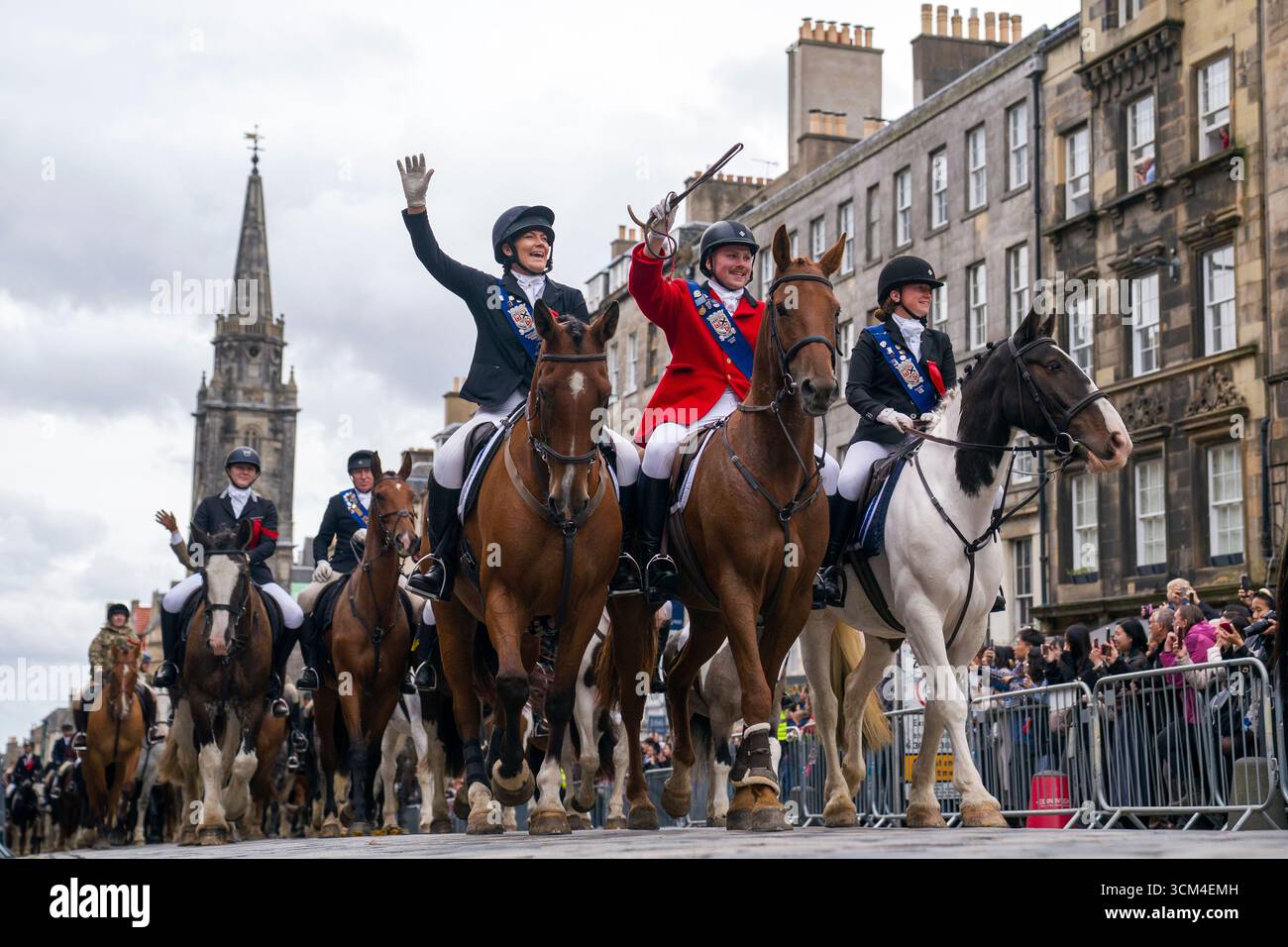 Some of the horses and riders taking part in the Riding of the Marches ...