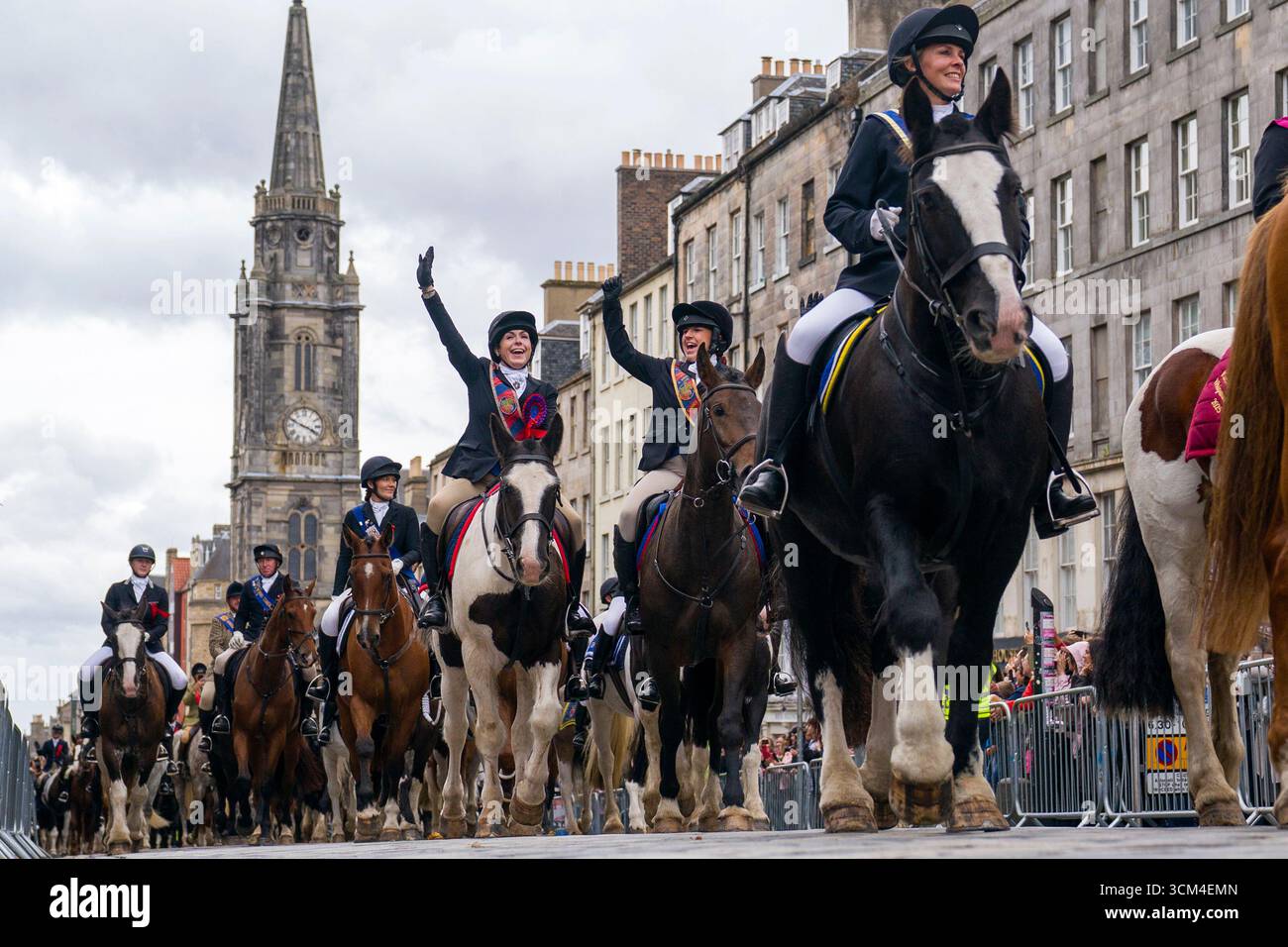 Some of the horses and riders taking part in the Riding of the Marches ...