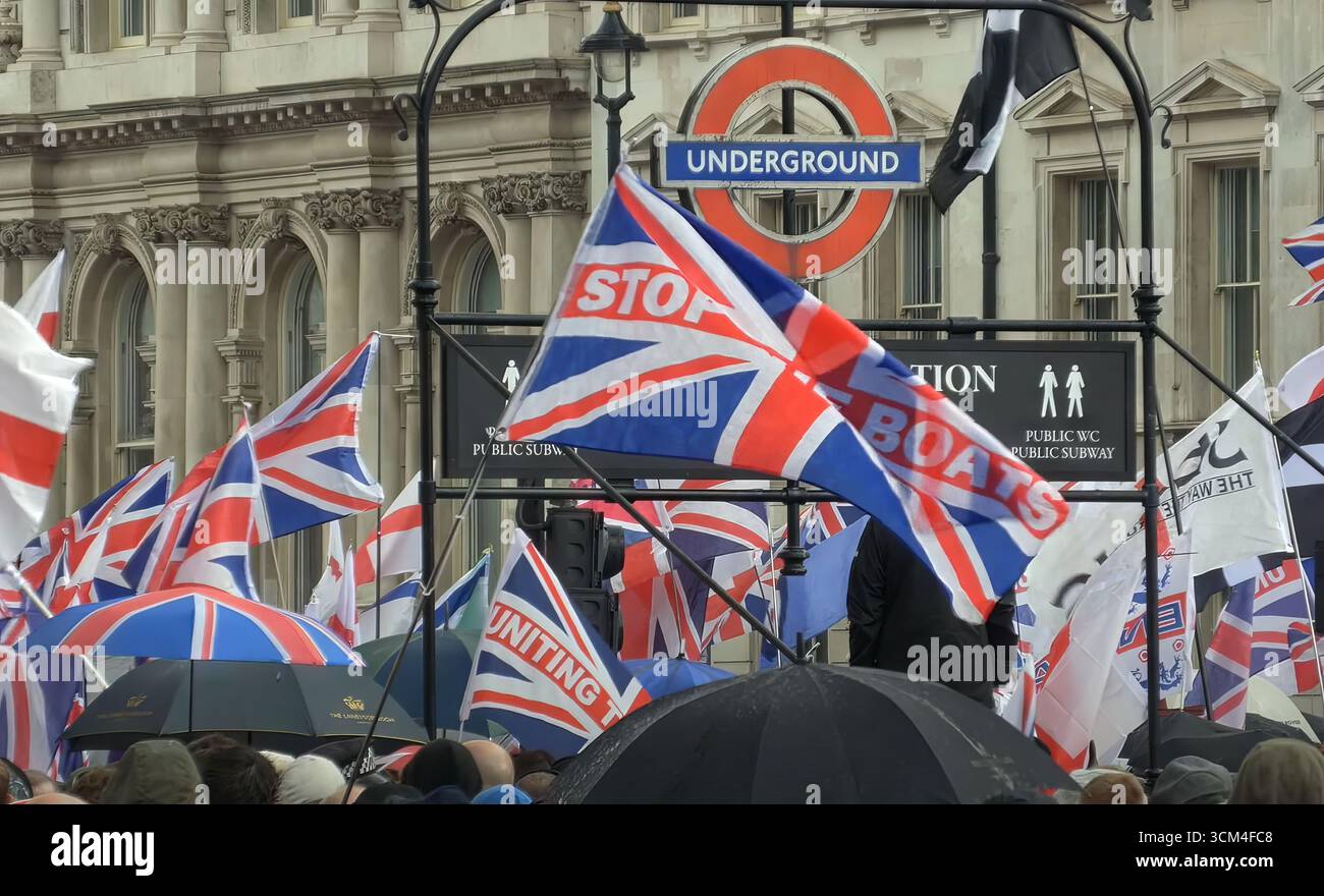 London UK 13th September 2025 Tommy Robinson Unite the Kingdom Rally ...