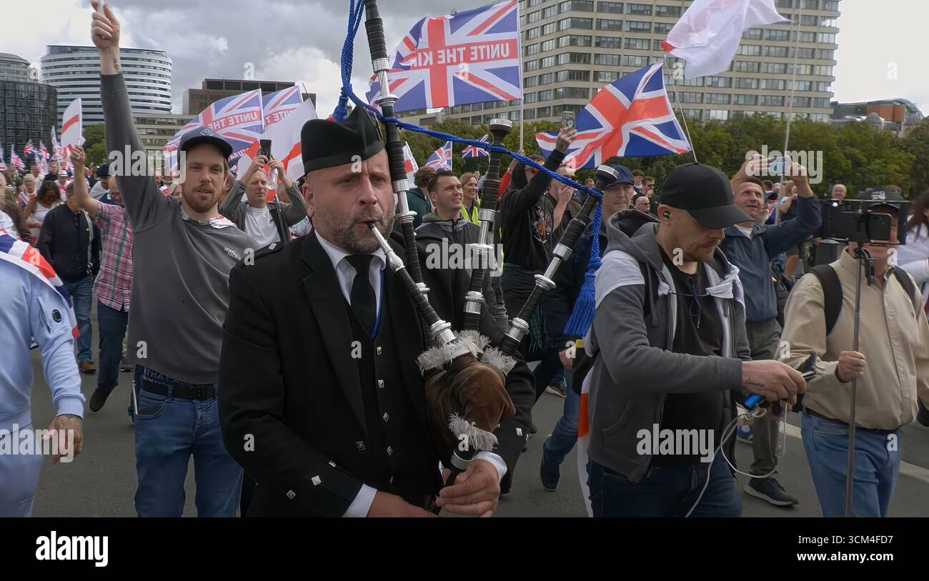 London UK 13th September 2025 Tommy Robinson Unite the Kingdom Rally ...