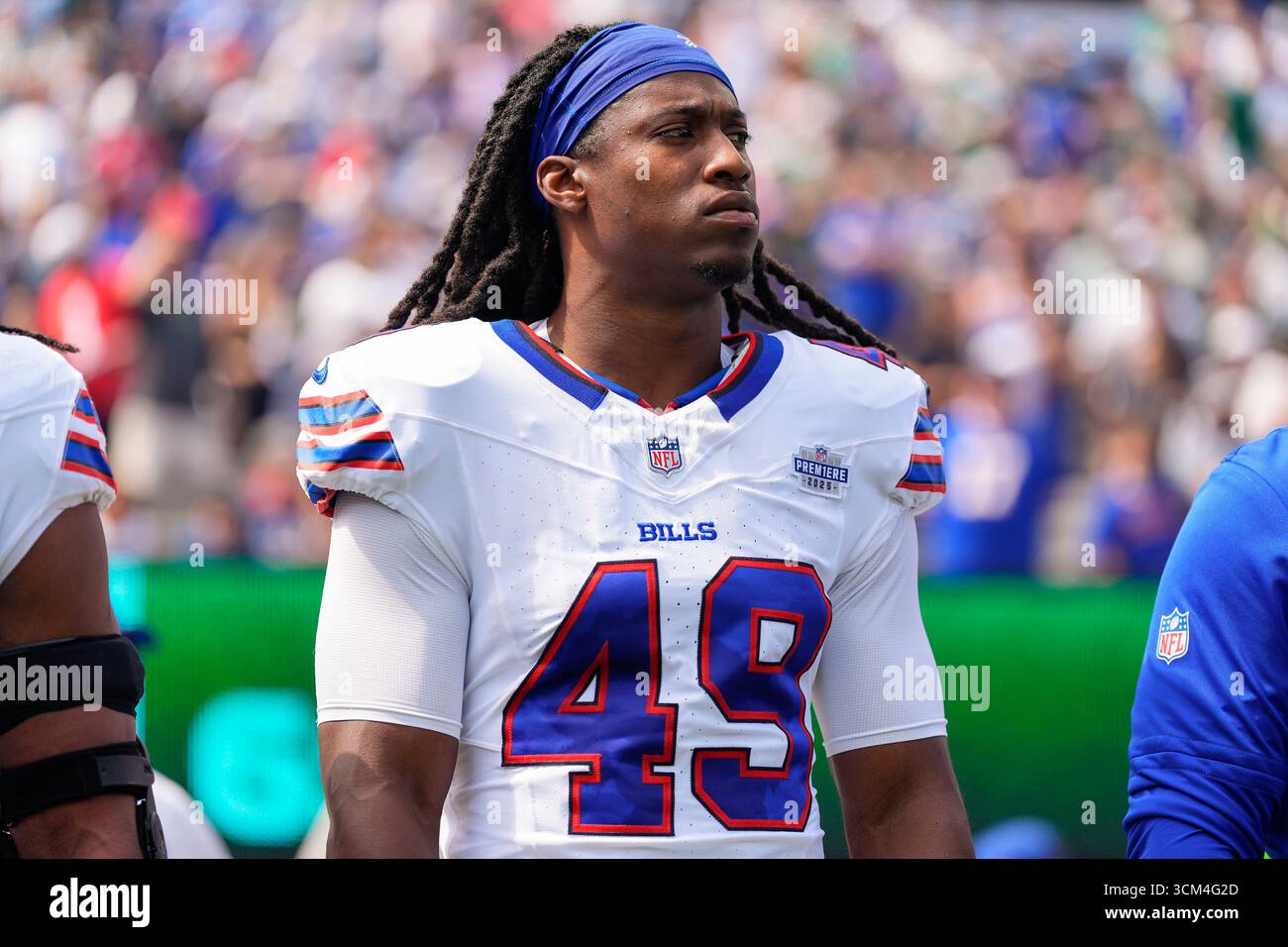 Buffalo Bills linebacker Keonta Jenkins (49) waits to take the field ...