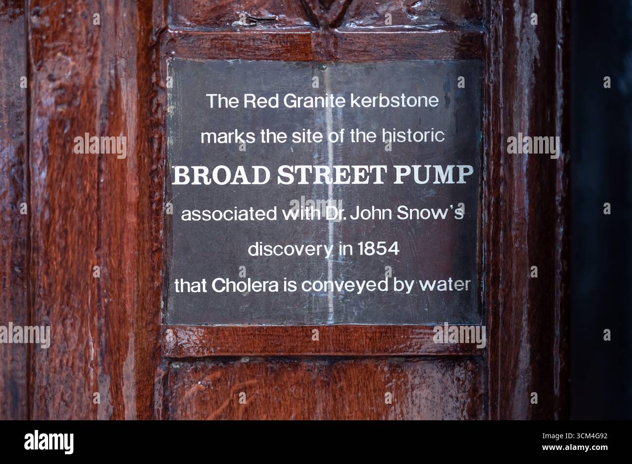 Broad Street Pump, now Broadwick Street, Soho, marking the 1854 Broad ...