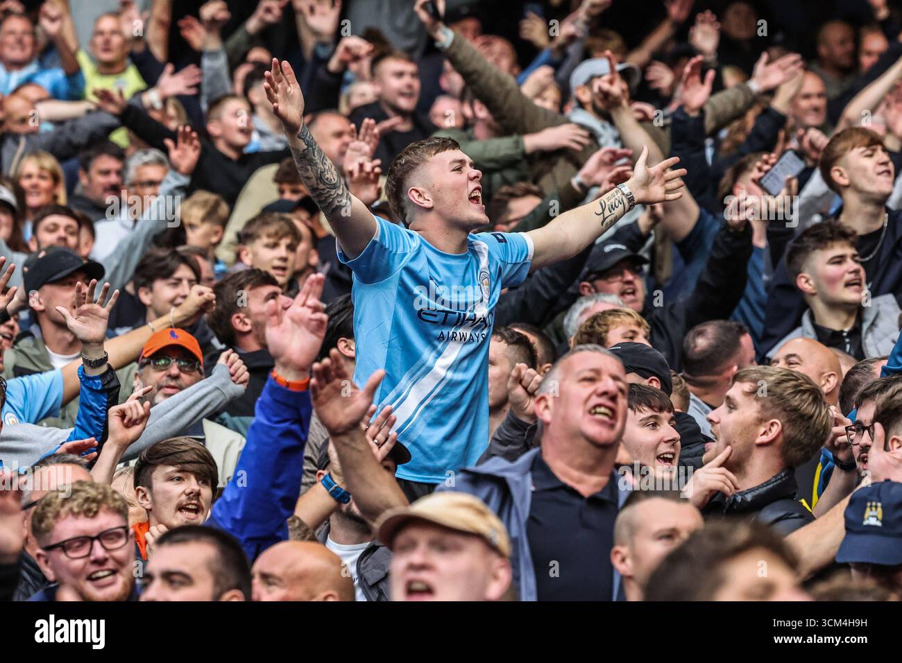Manchester City fans during the Premier League match Manchester City vs ...