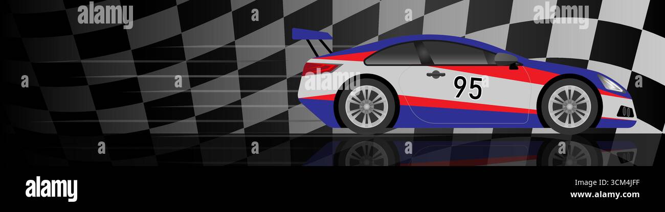 Car Racing Background. Racing Checkered Flag. Car Racing Concept ...